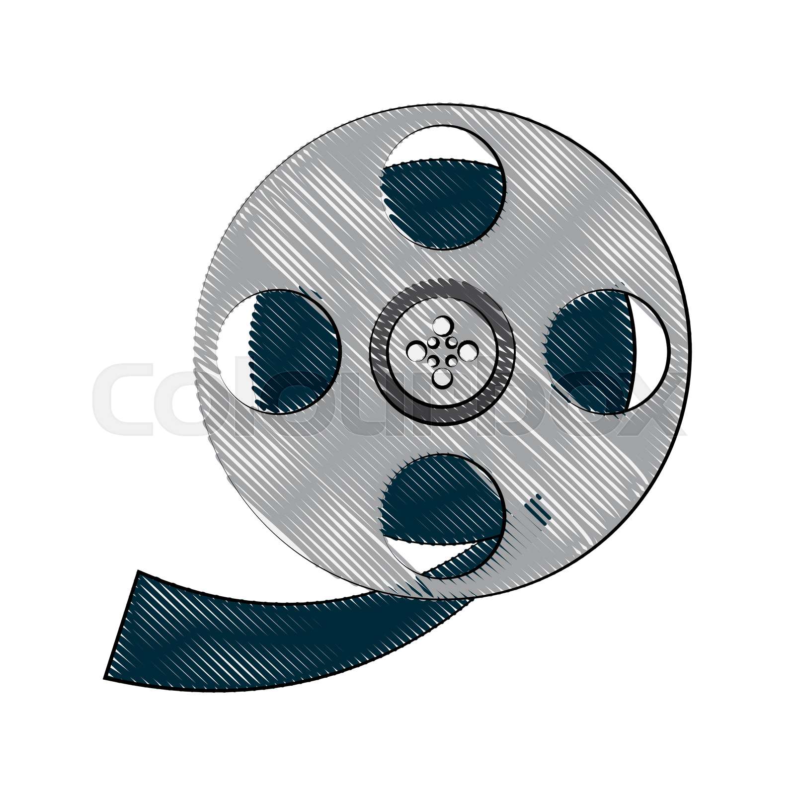 tape reel icon image | Stock vector | Colourbox