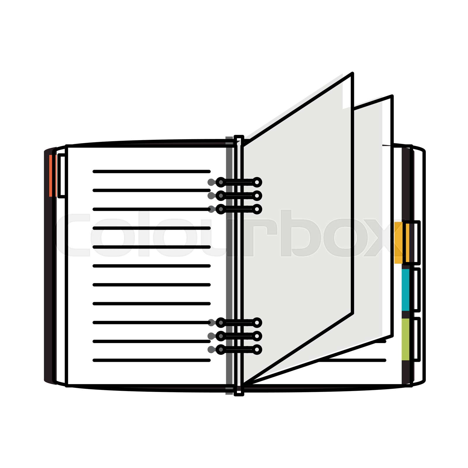 open notebook icon image | Stock vector | Colourbox