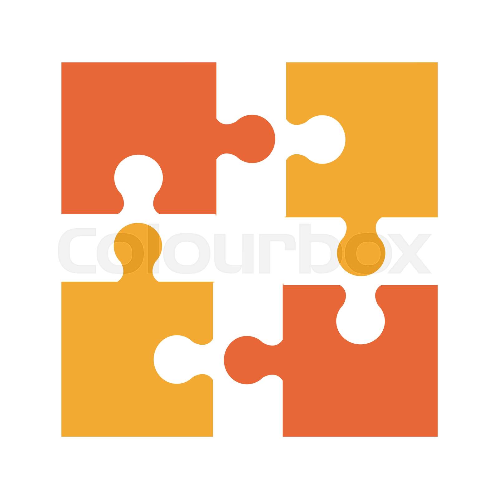 puzzle pieces separated icon image | Stock vector | Colourbox
