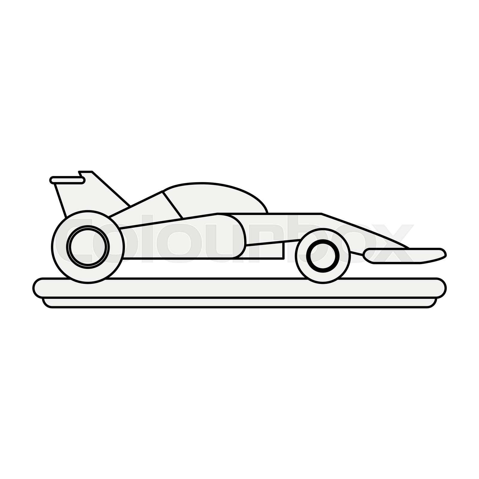 Race Car Outline Drawing