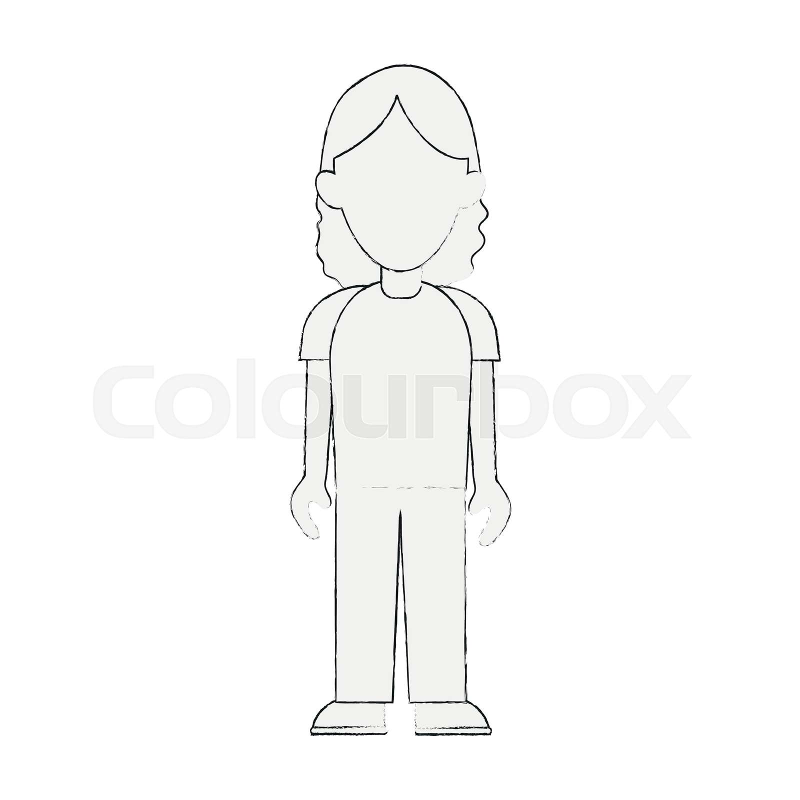 Young woman avatar full body | Stock vector | Colourbox