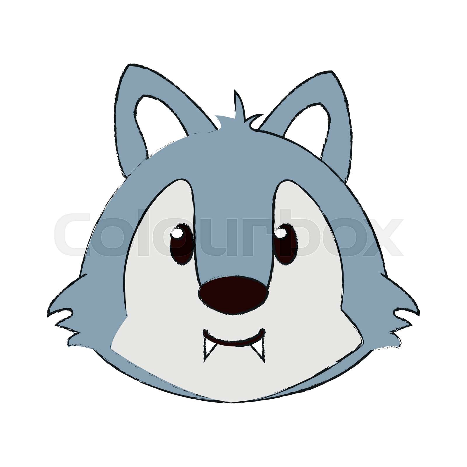 Cute wolf cartoon | Stock vector | Colourbox