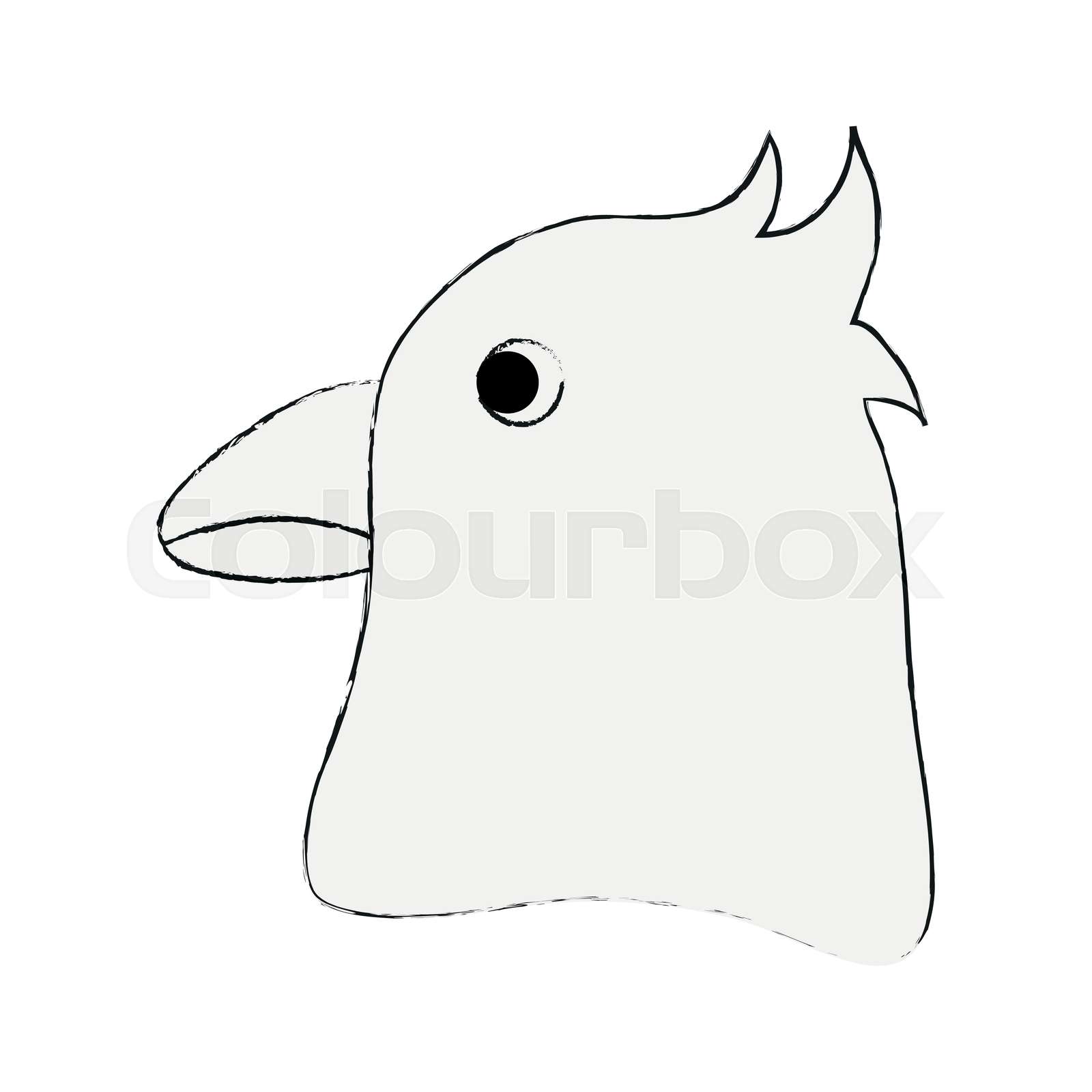 Bird head cartoon | Stock vector | Colourbox