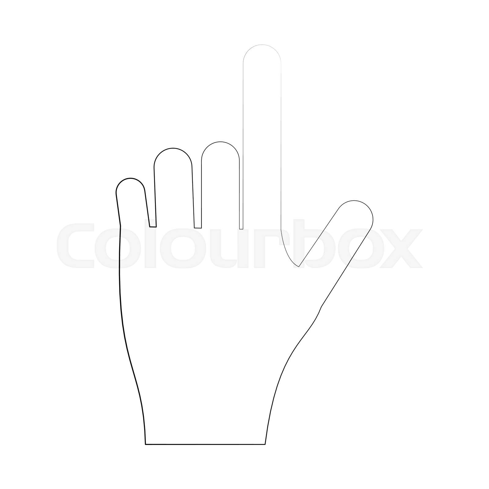Hand pointing symbol | Stock vector | Colourbox