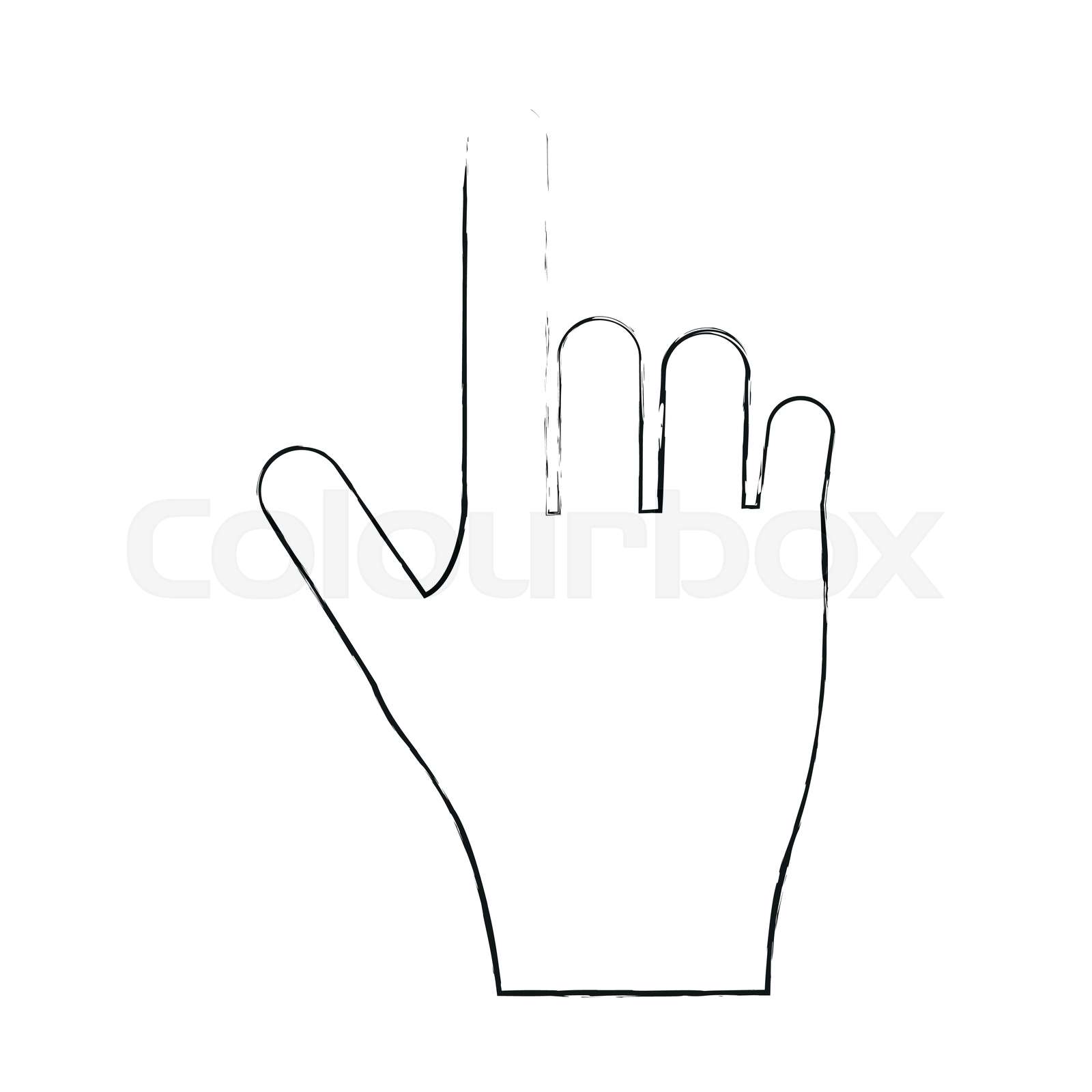 Hand pointing symbol | Stock vector | Colourbox