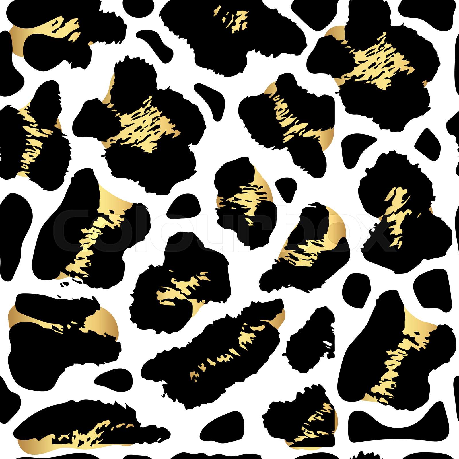 Seamless gold leopard print. Vector pattern, texture, background ...