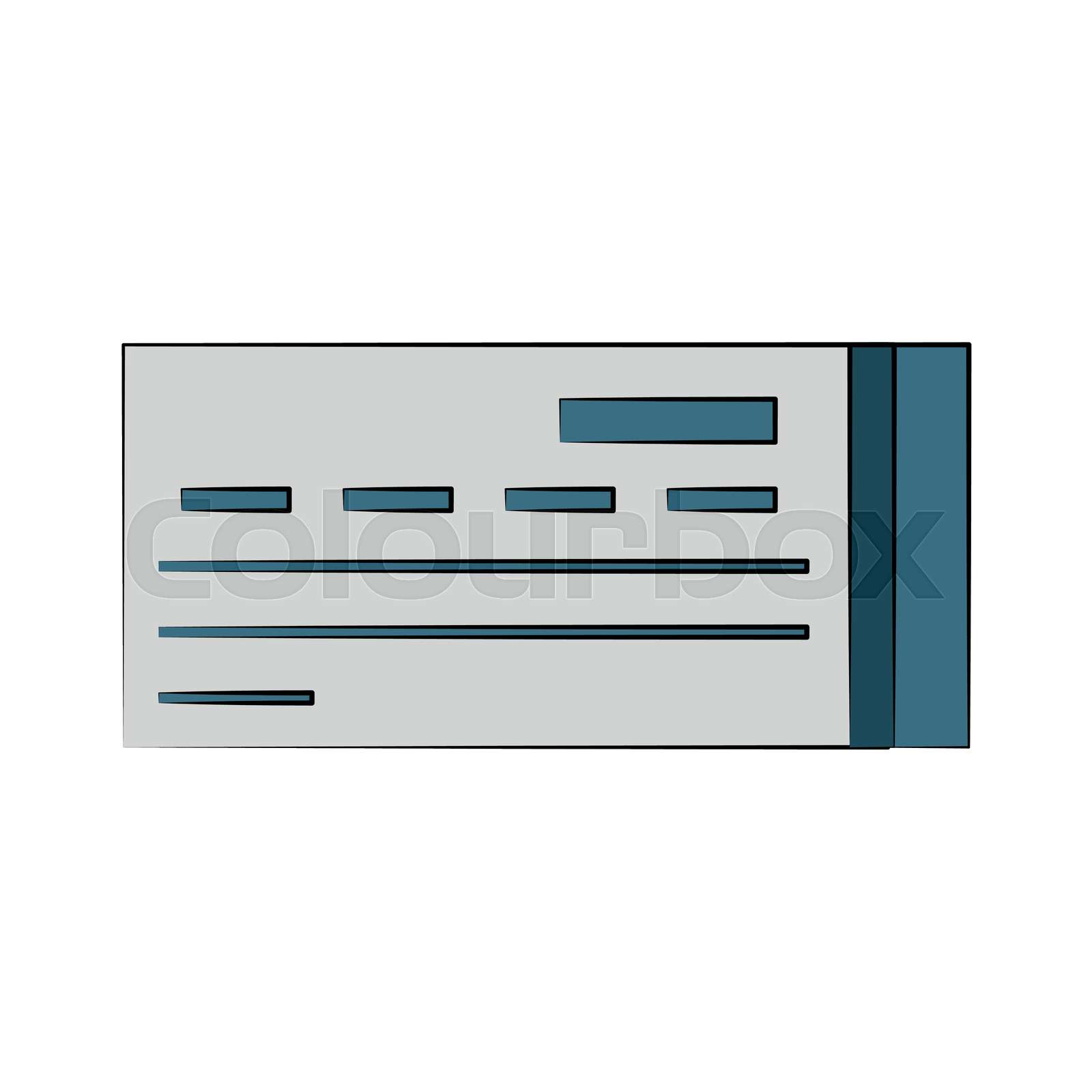 Bank check symbol | Stock vector | Colourbox