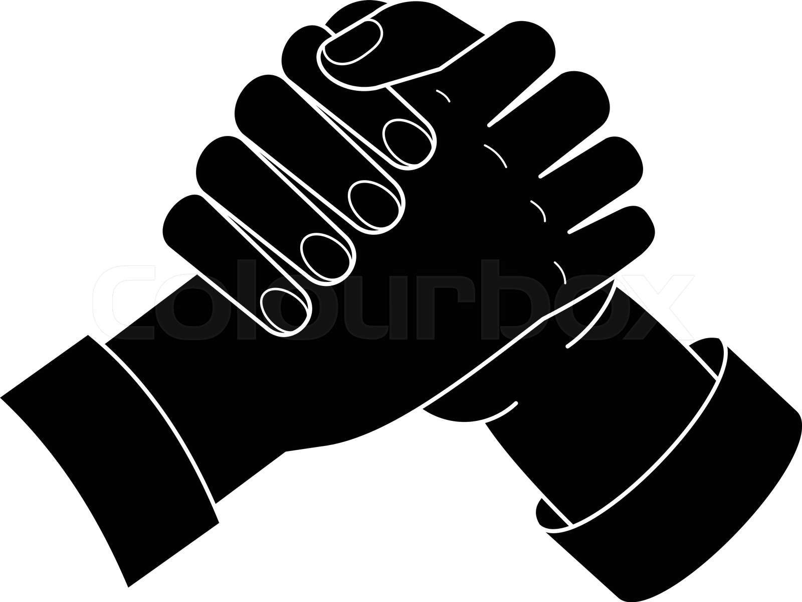 Brotherhood handshake icon, simple style | Stock vector | Colourbox