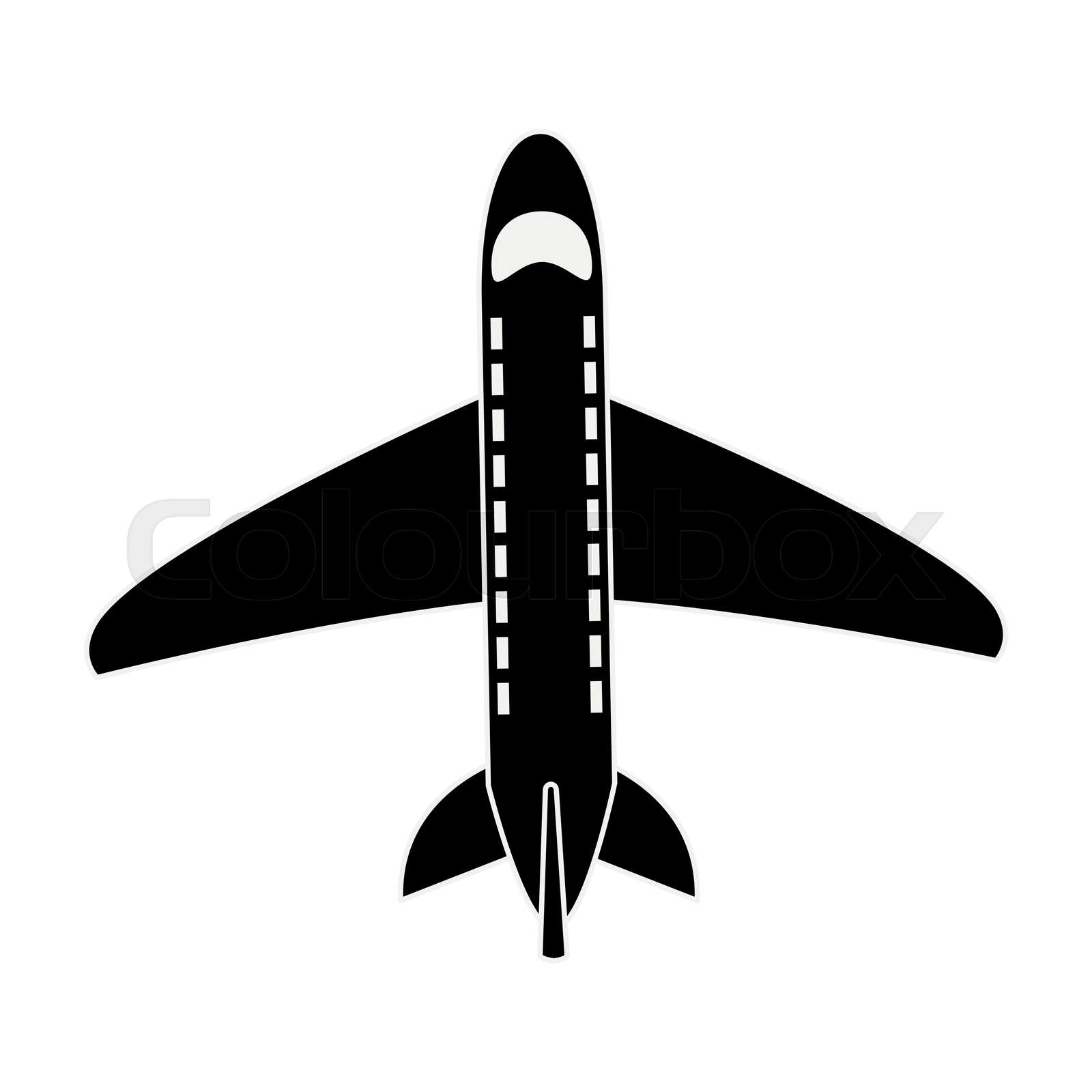 Airplane jet symbol | Stock vector | Colourbox