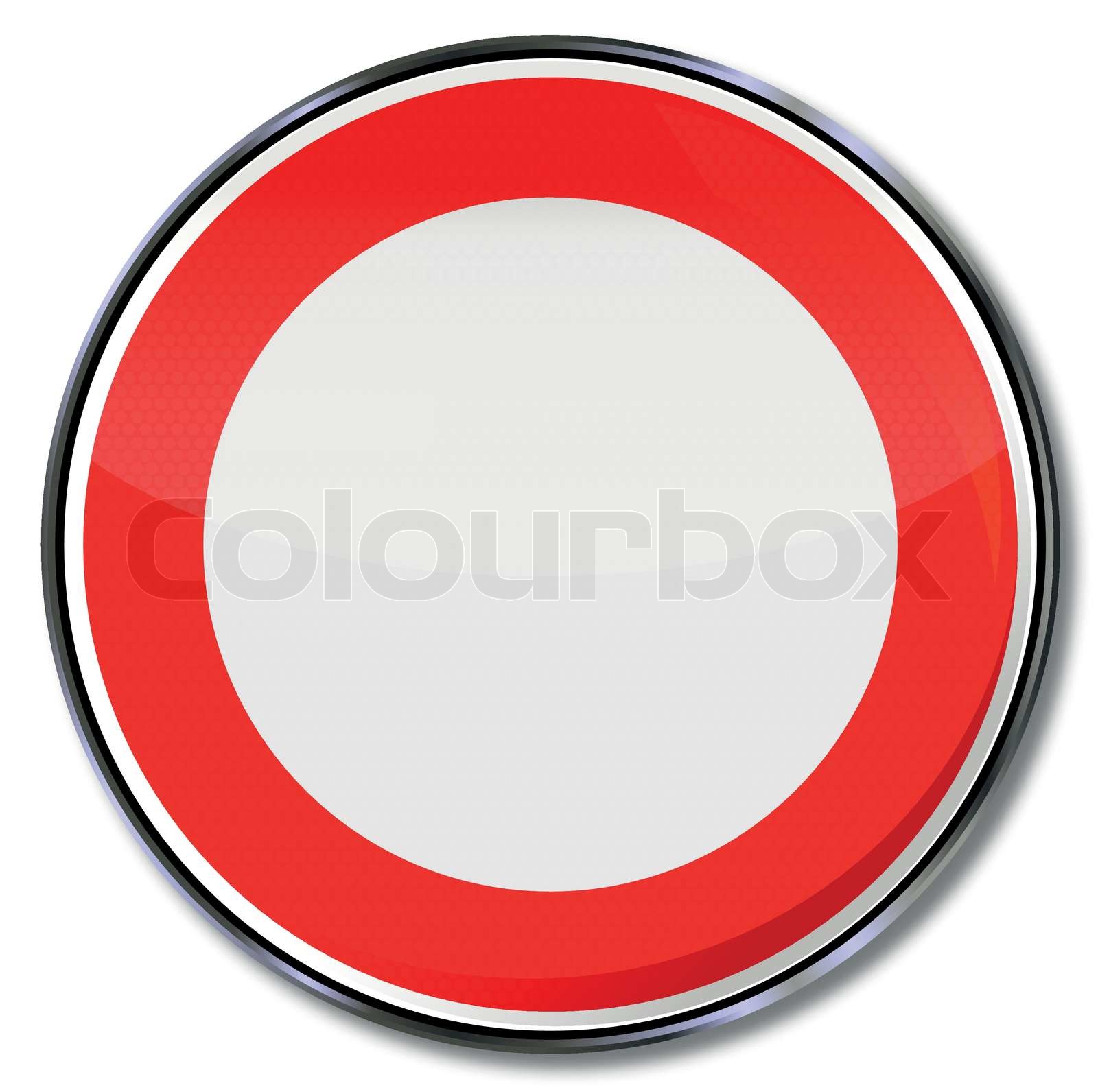 Road sign ban | Stock vector | Colourbox