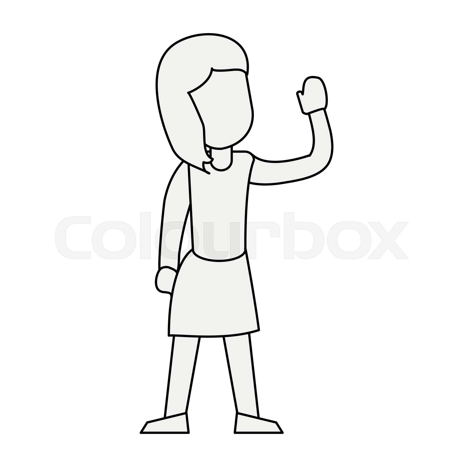 woman faceless cartoon | Stock vector | Colourbox