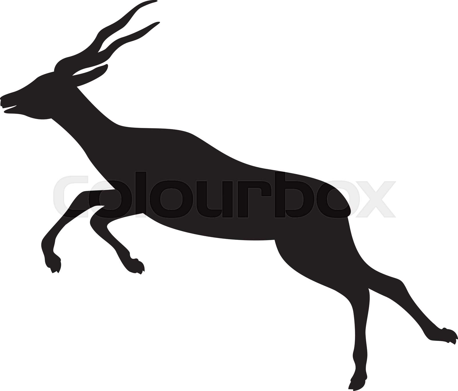 running antelope | Stock vector | Colourbox