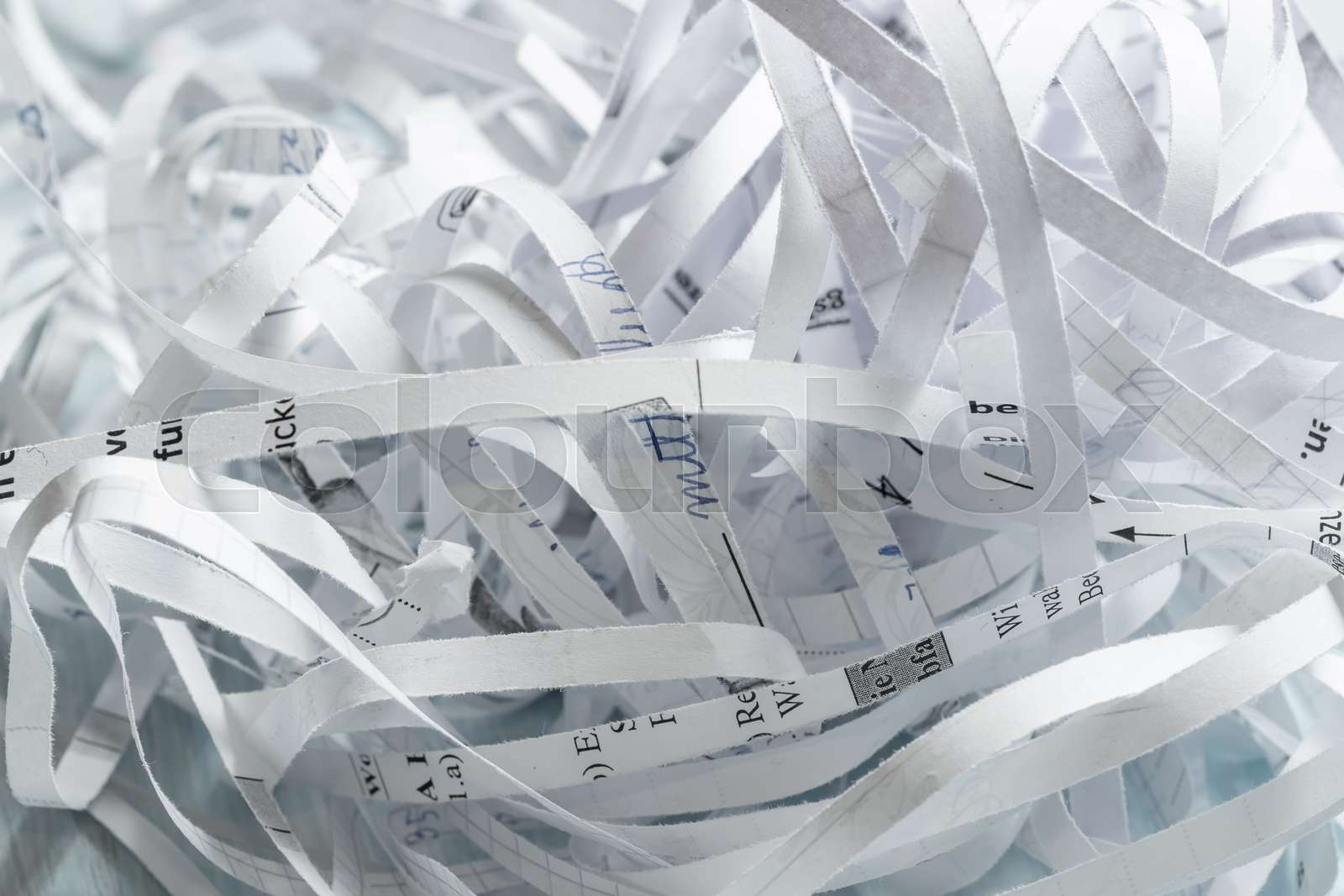 Pile of shredded paper | Stock image | Colourbox