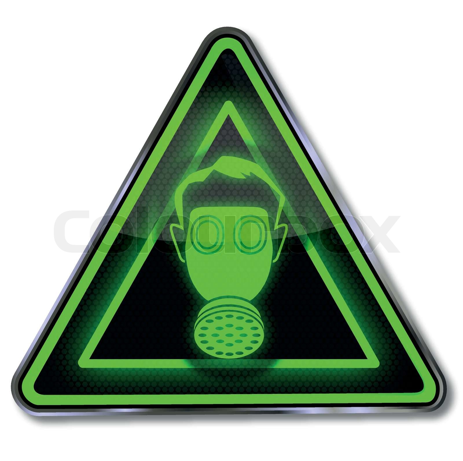 Verkehrsschild Smog und Luftverschmutzung, | Stock-Vektor | Colourbox