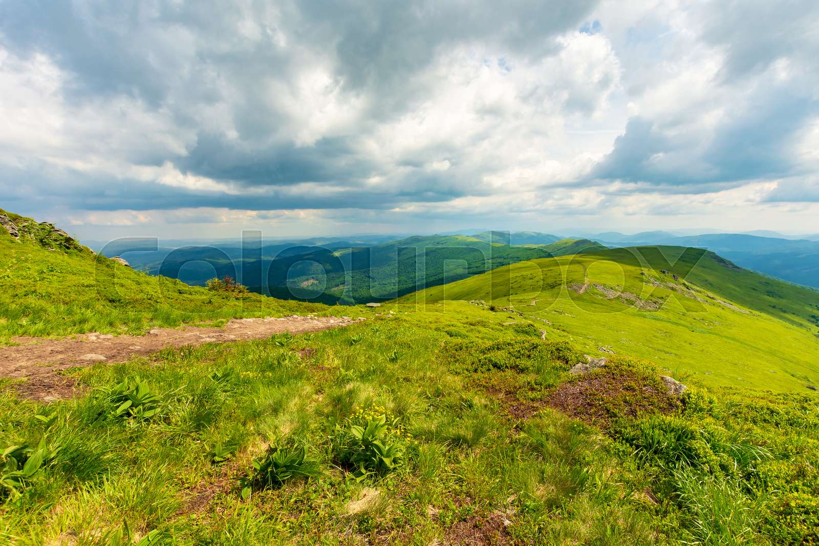 path through mountain ridge | Stock image | Colourbox