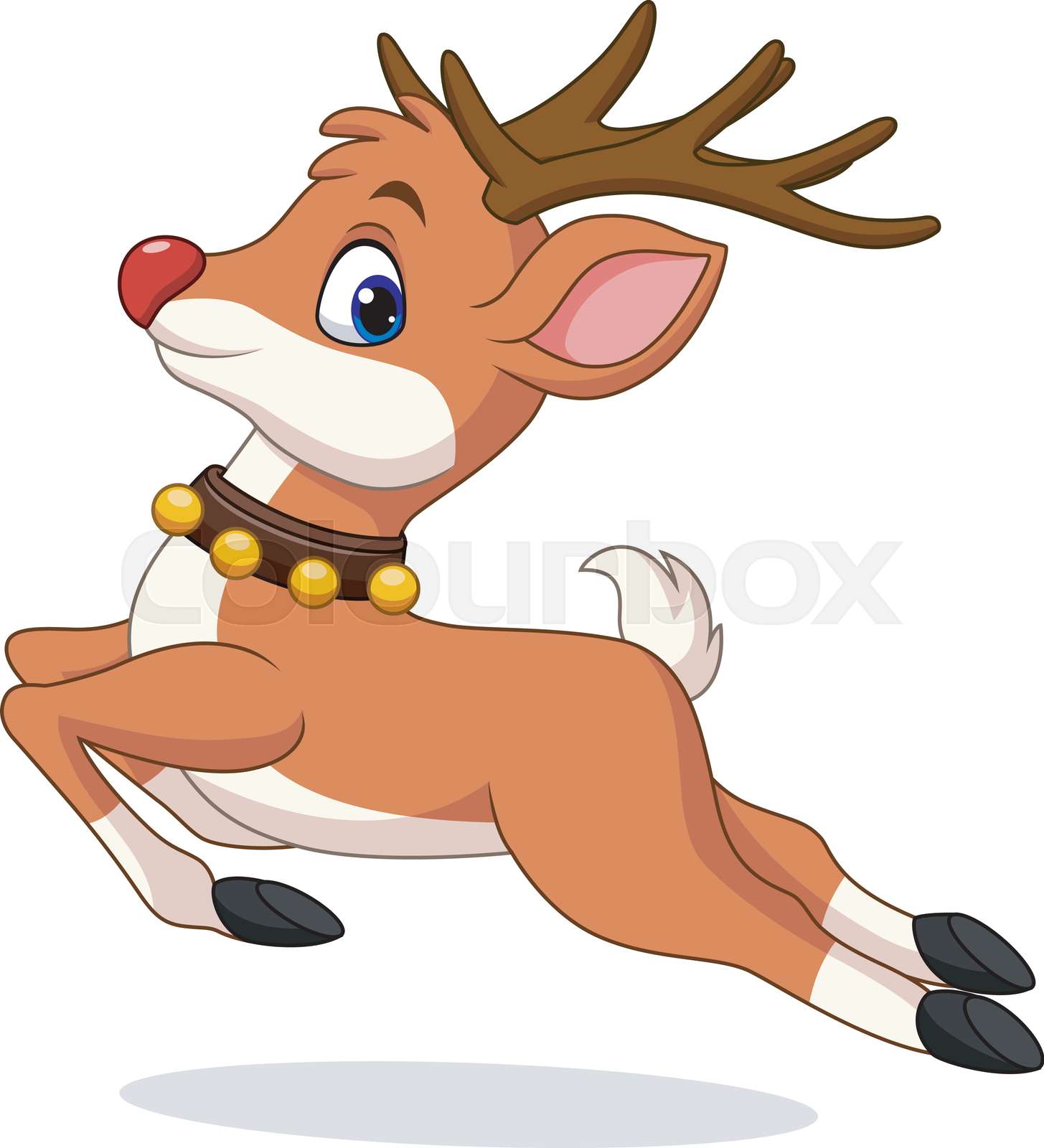 Cartoon baby deer jumping | Stock vector | Colourbox