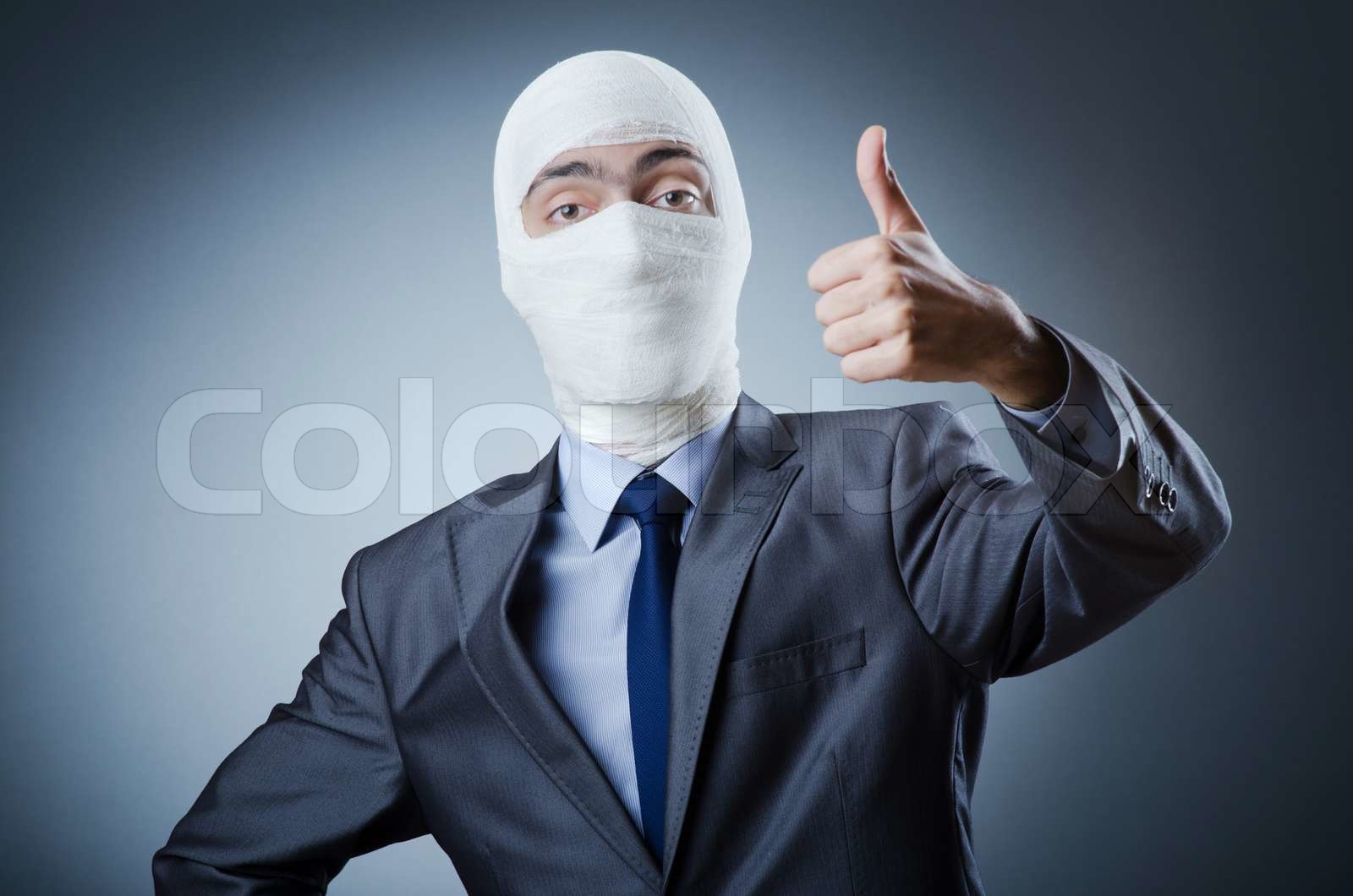 Man covered in medical bandages | Stock image | Colourbox