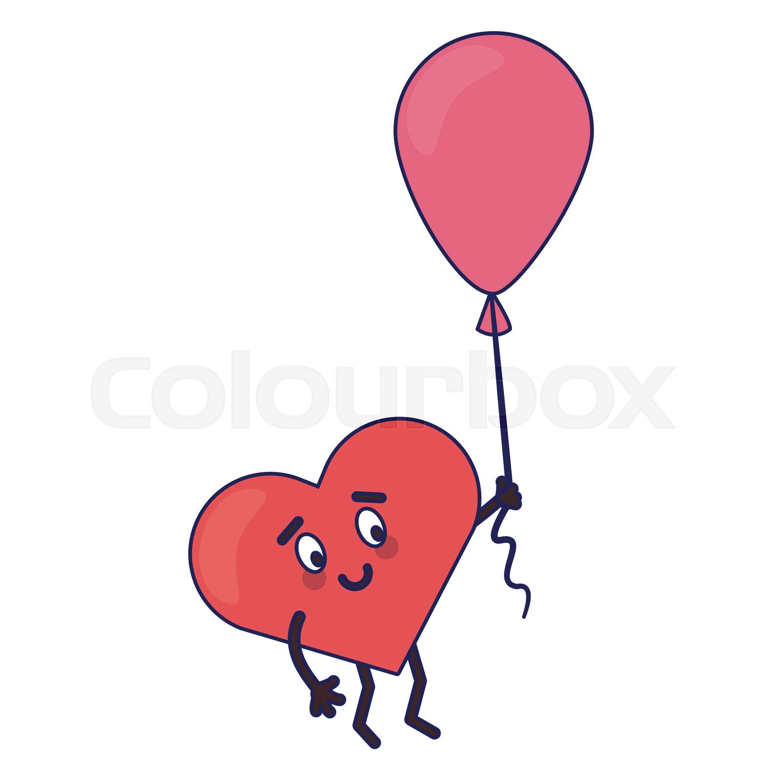 cute heart cartoon | Stock vector | Colourbox