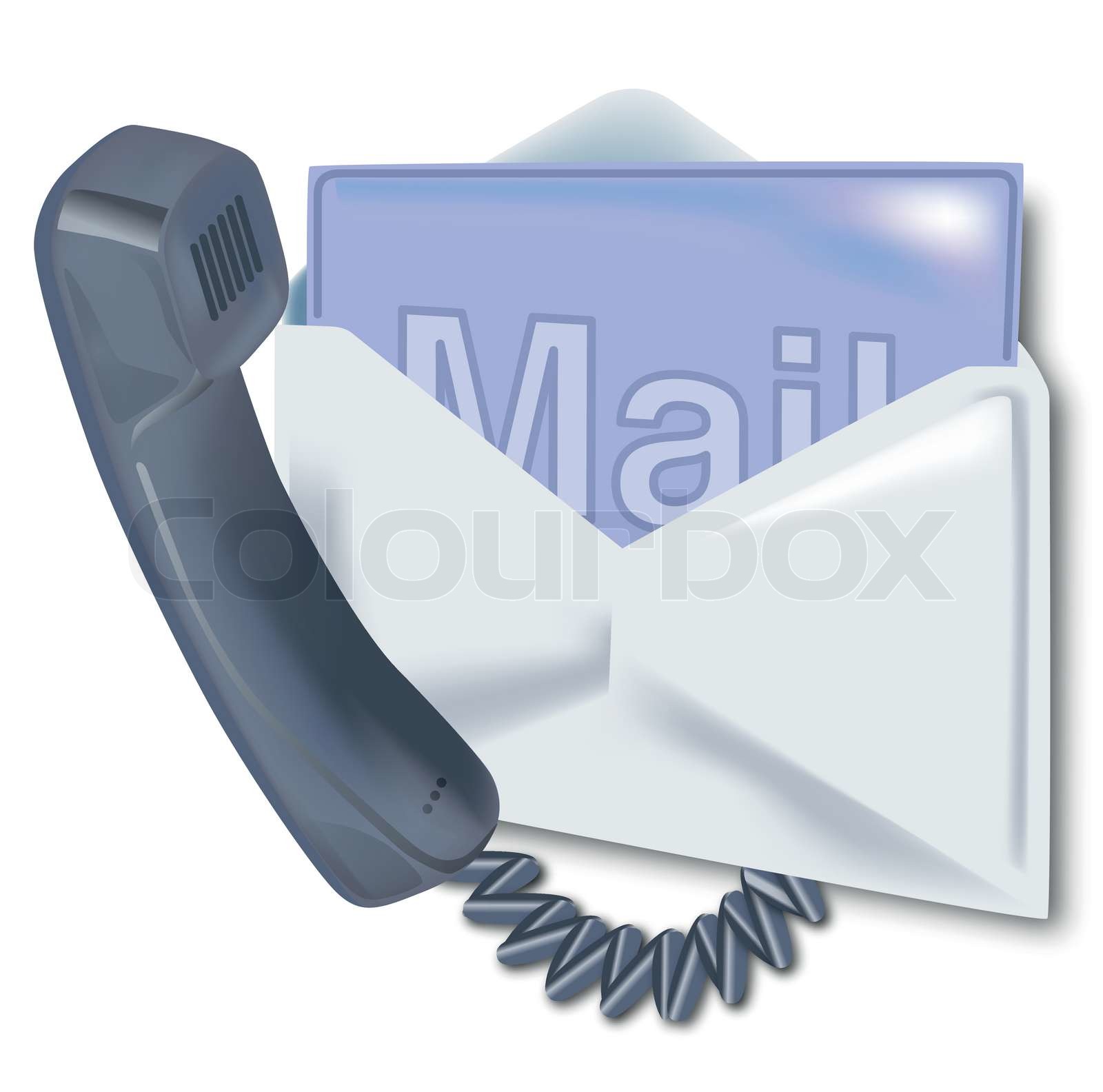 Contact telephone and email | Stock vector | Colourbox