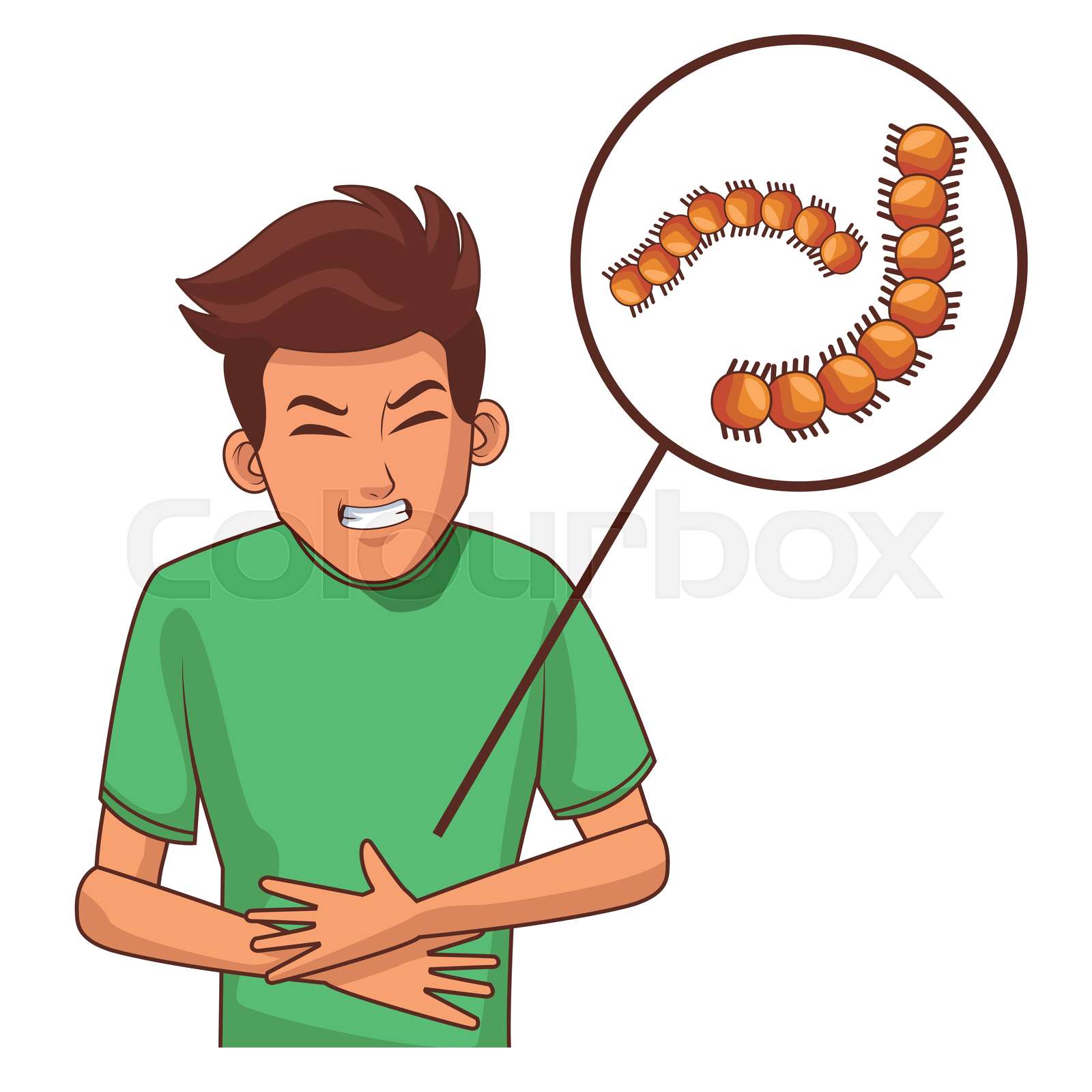 sick man icon | Stock vector | Colourbox