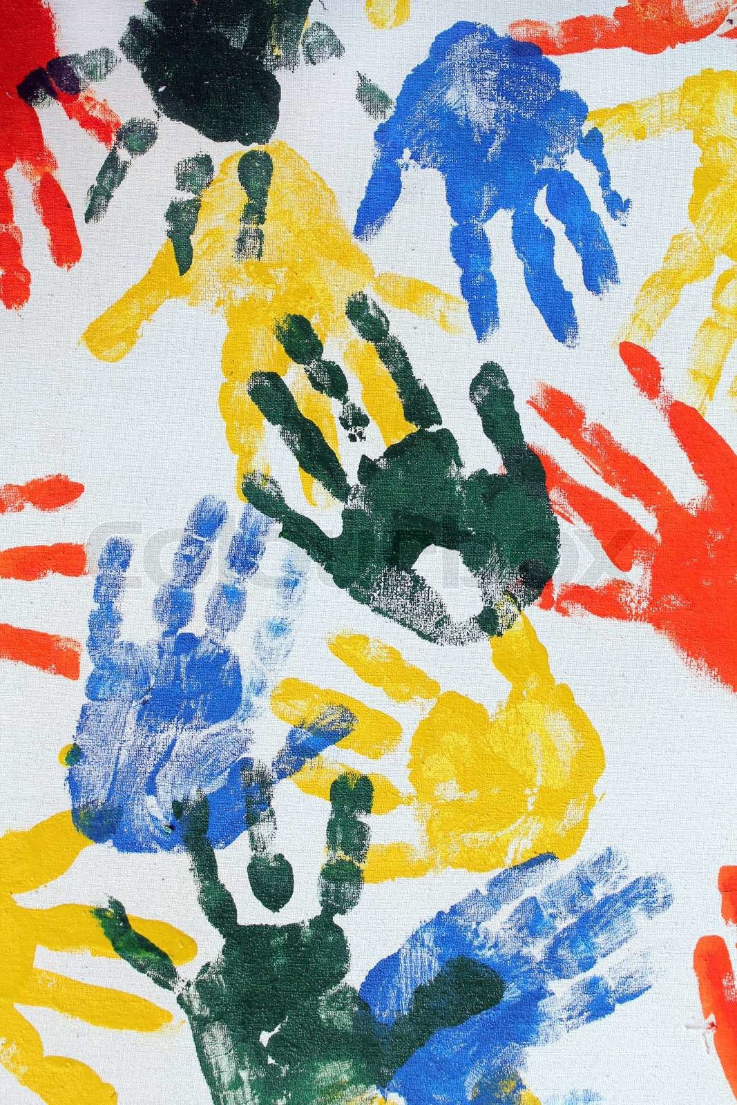 Colorful hand imprints | Stock image | Colourbox
