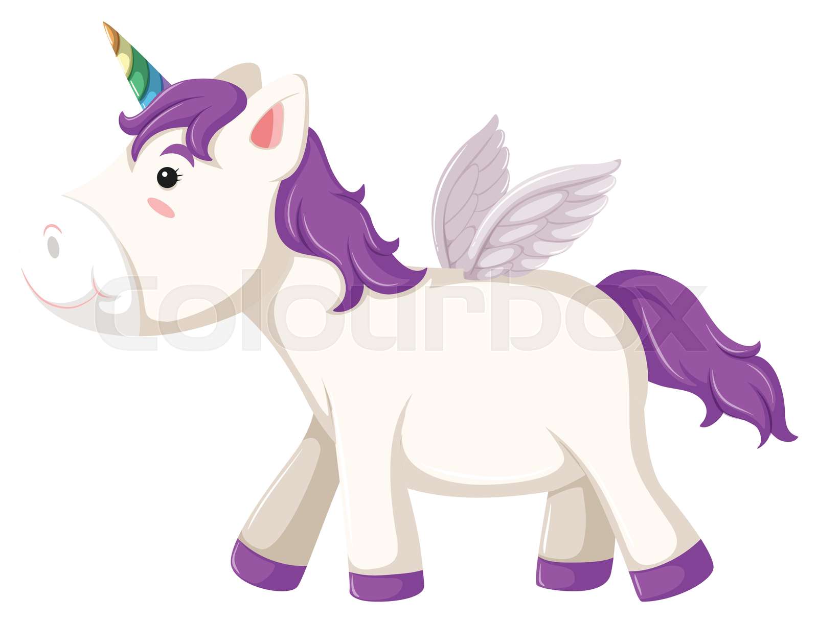 A side of unicorn character | Stock vector | Colourbox