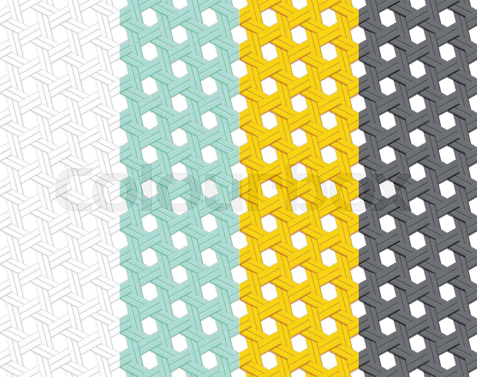 Seamless Rattan pattern in flat style, vector art | Stock vector ...