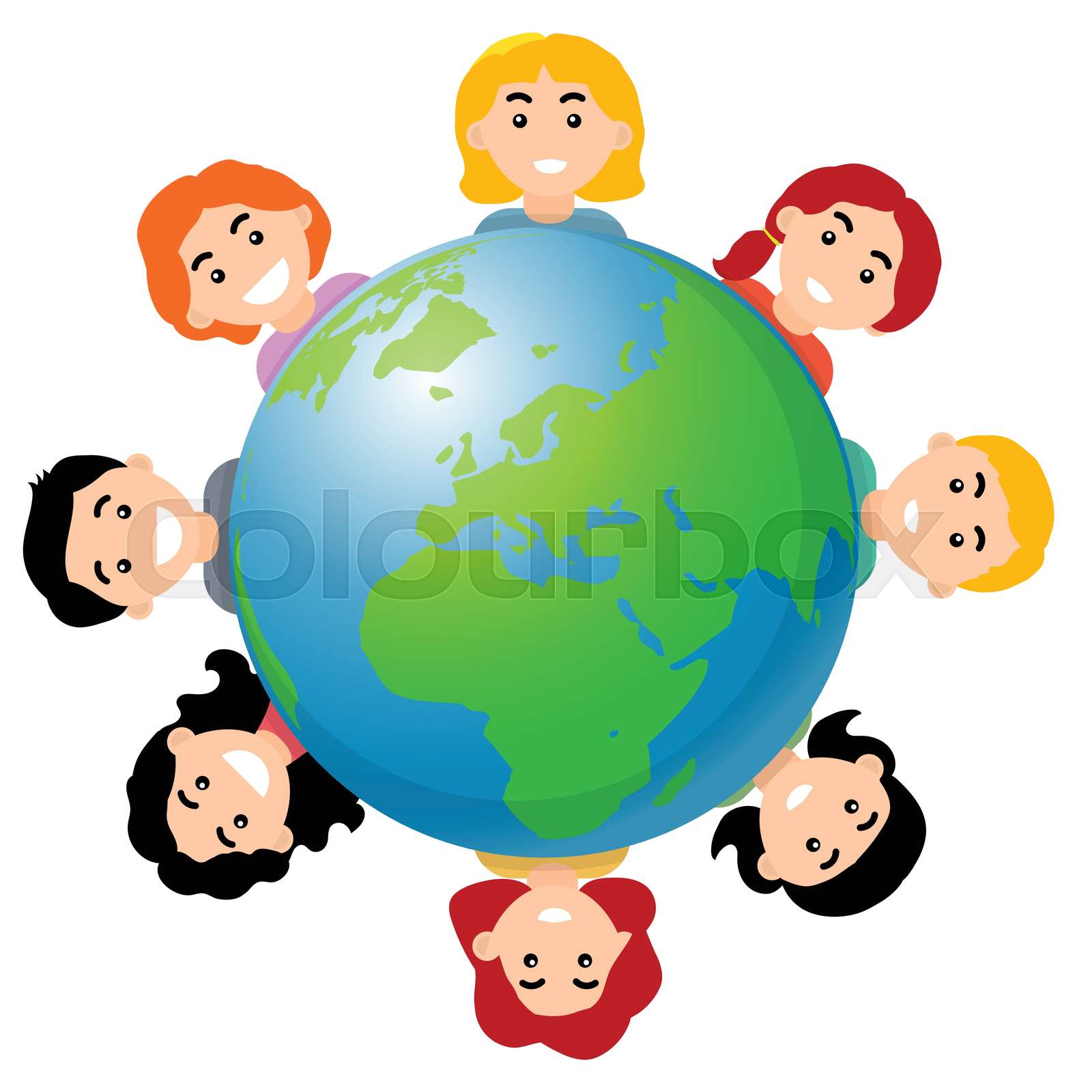 Children around the world - vector illustration | Stock vector | Colourbox