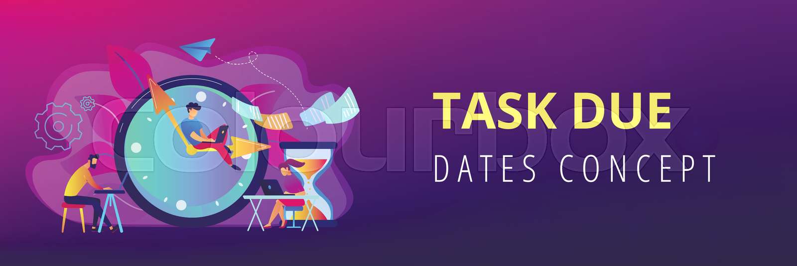 Deadline concept banner header. | Stock vector | Colourbox