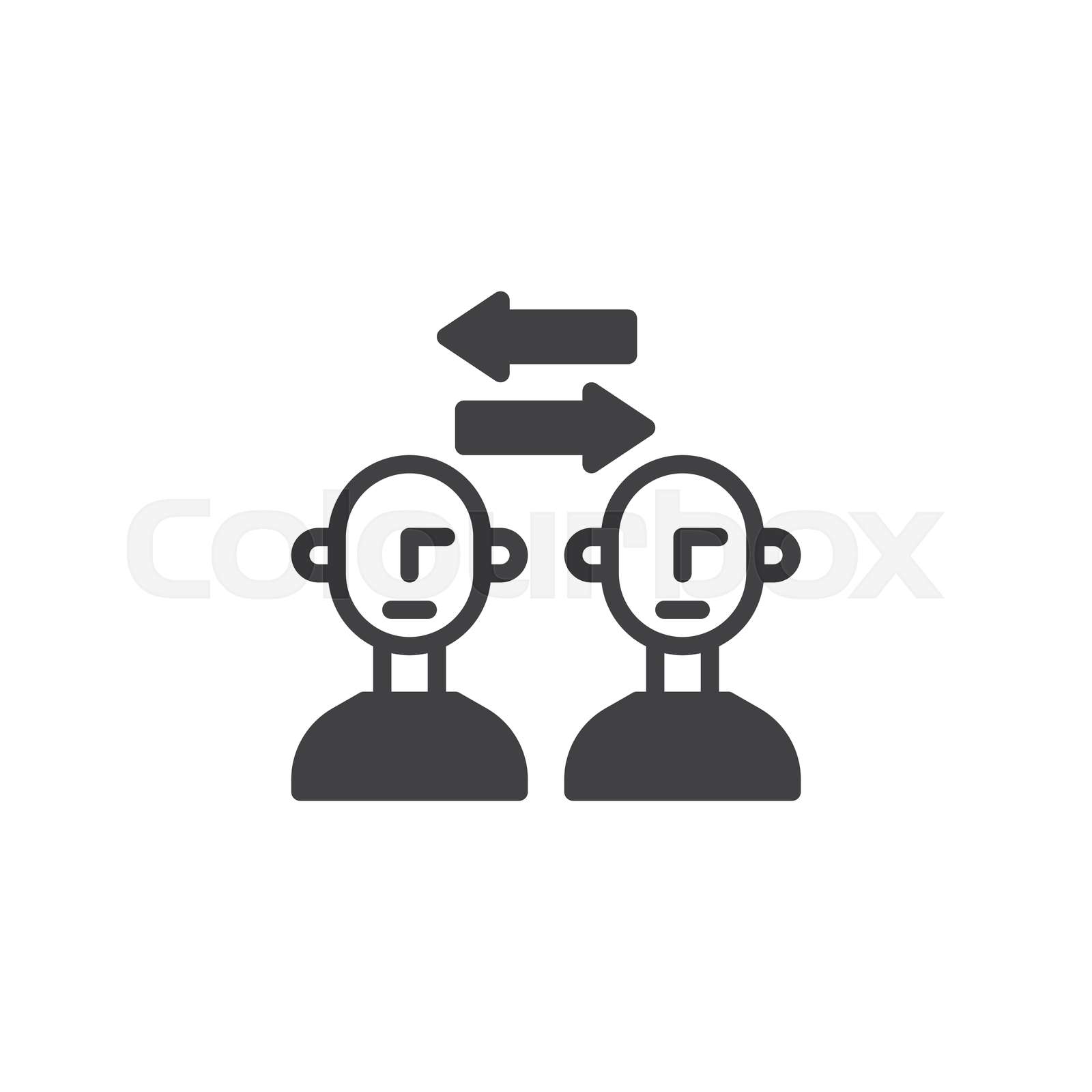 Transfer people vector icon | Stock vector | Colourbox