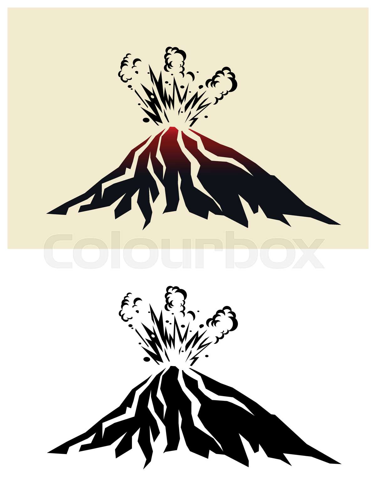 Volcano Silhouette