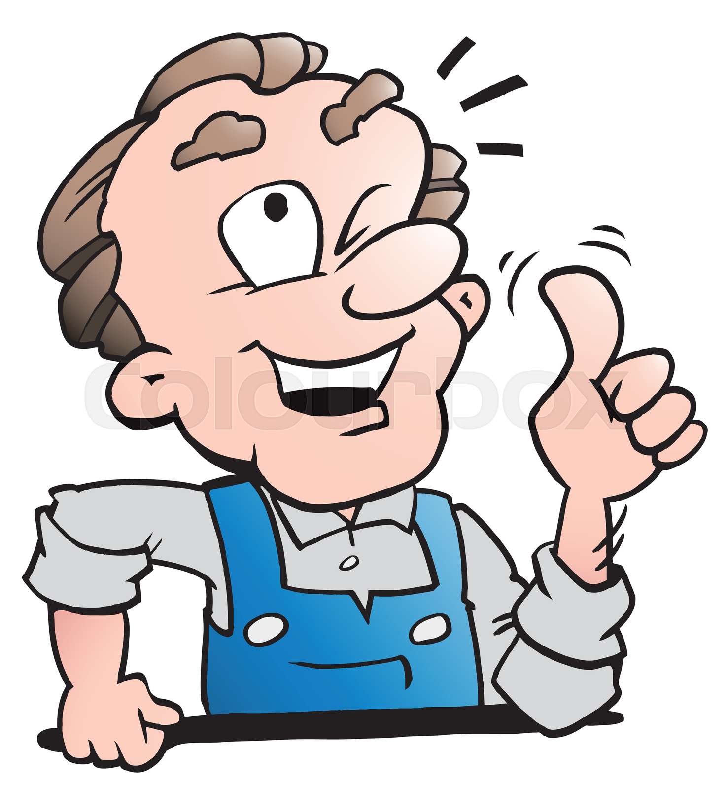 Cartoon Vector illustration of a Older Senior Worker | Stock vektor ...