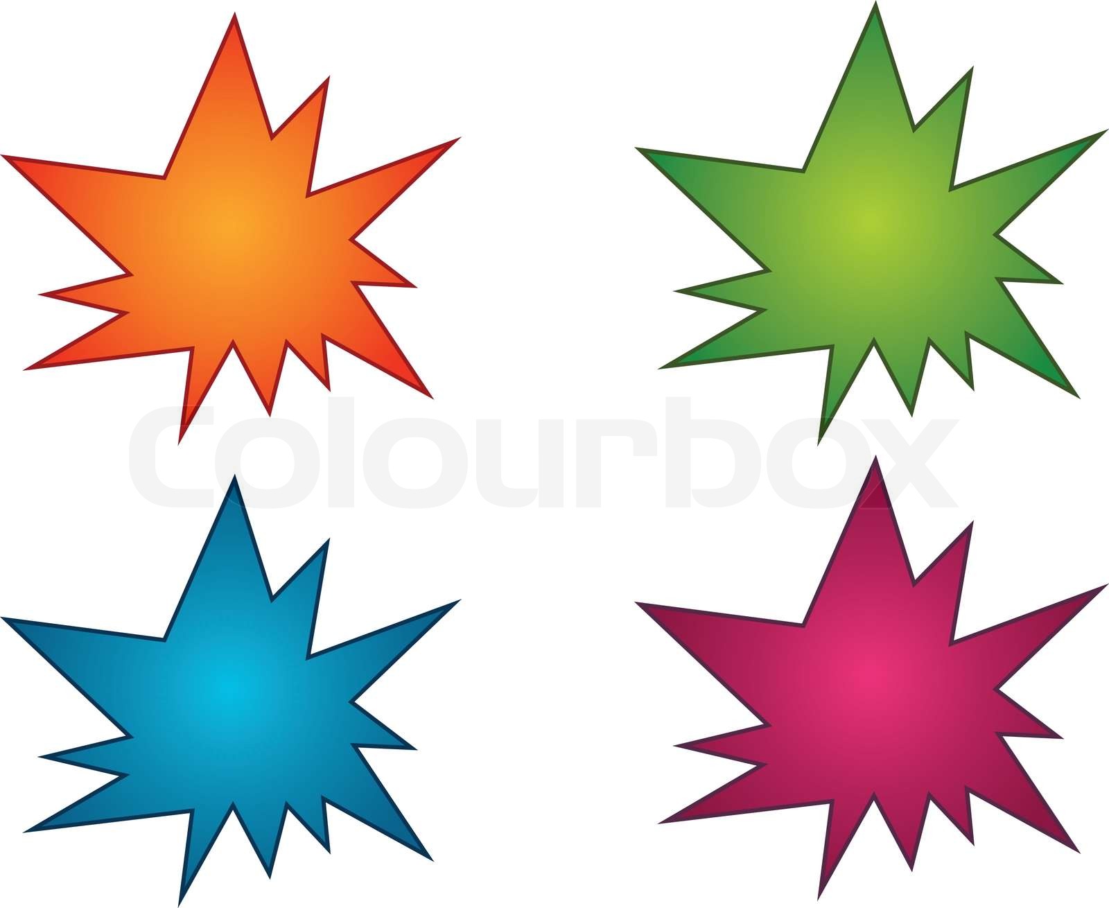Splash tag set in star shapes | Stock vector | Colourbox