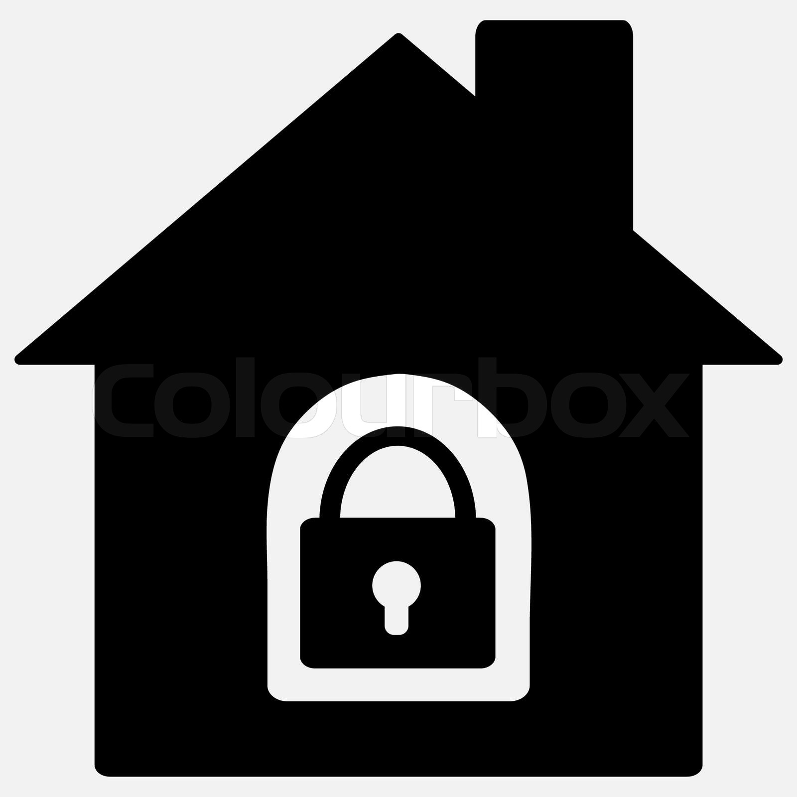 Lock house icon | Stock vector | Colourbox