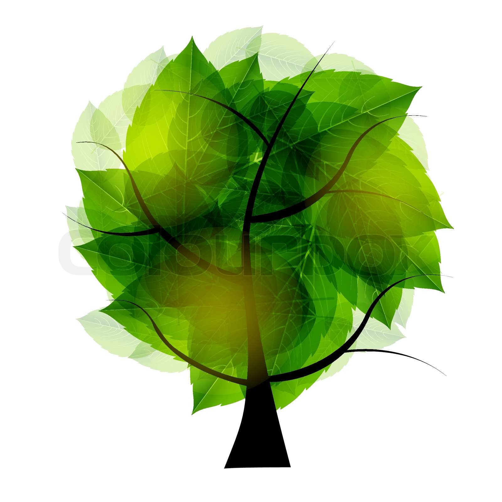 Baum mit grünen Blättern Vector illustration | Stock-Vektor | Colourbox