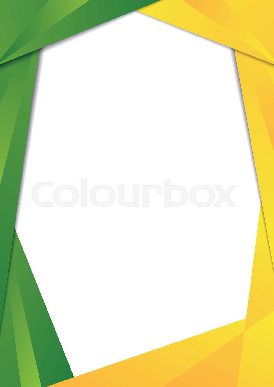 Green and Yellow triangle frame border | Stock vector | Colourbox