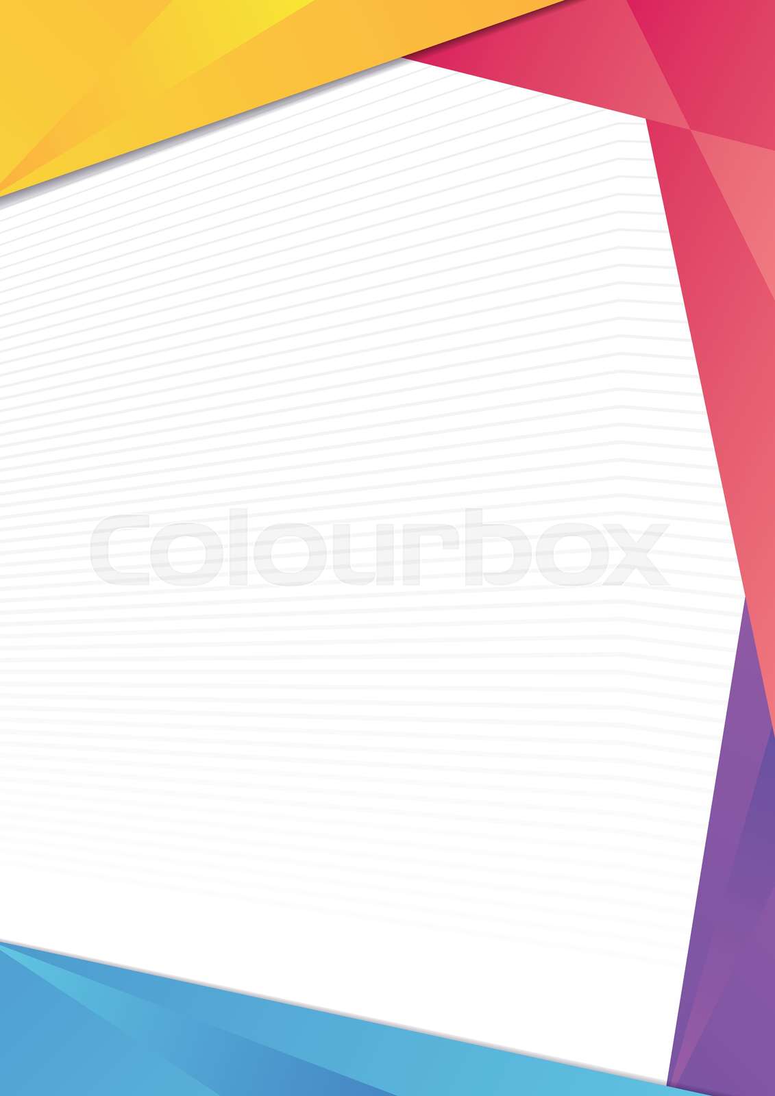 Colorful triangle frame border | Stock vector | Colourbox