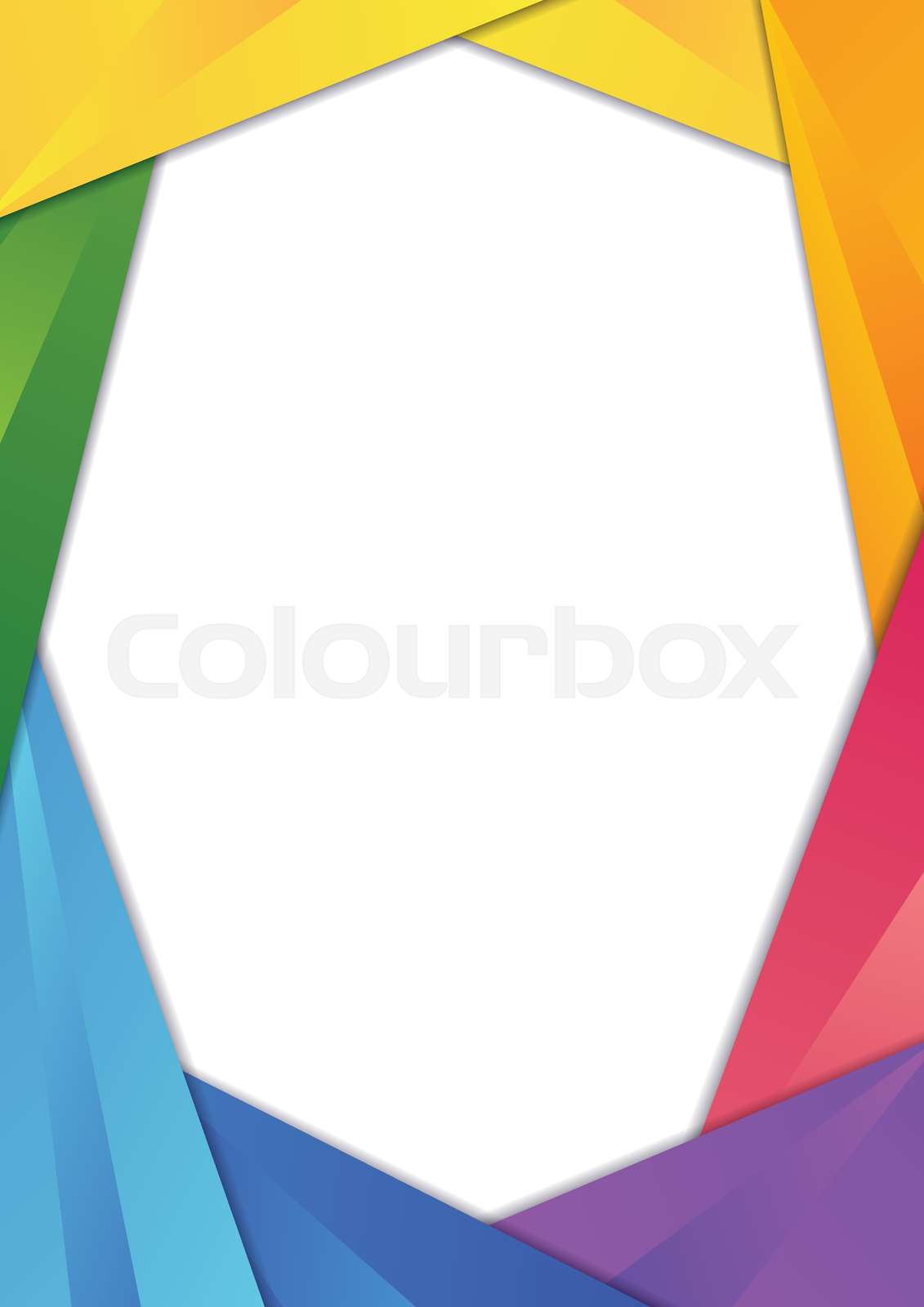 Colorful triangle frame border | Stock vector | Colourbox