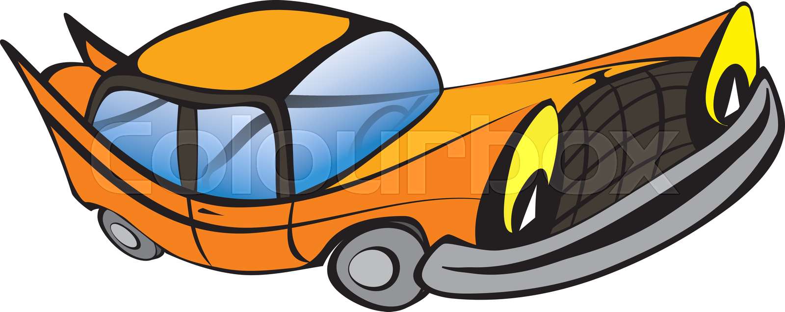 Funny old car cartoon | Stock vector | Colourbox