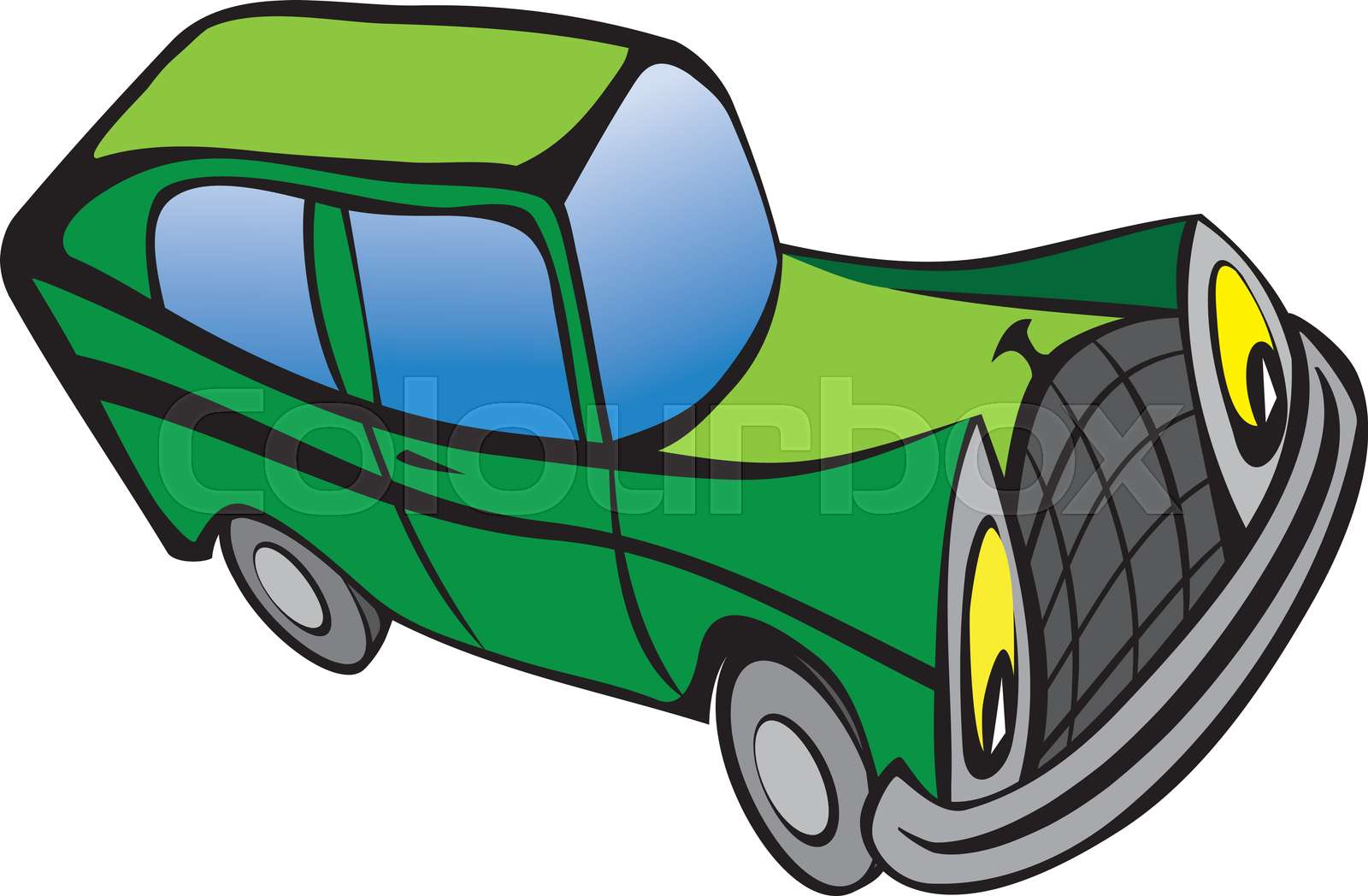 Funny old car cartoon | Stock vector | Colourbox
