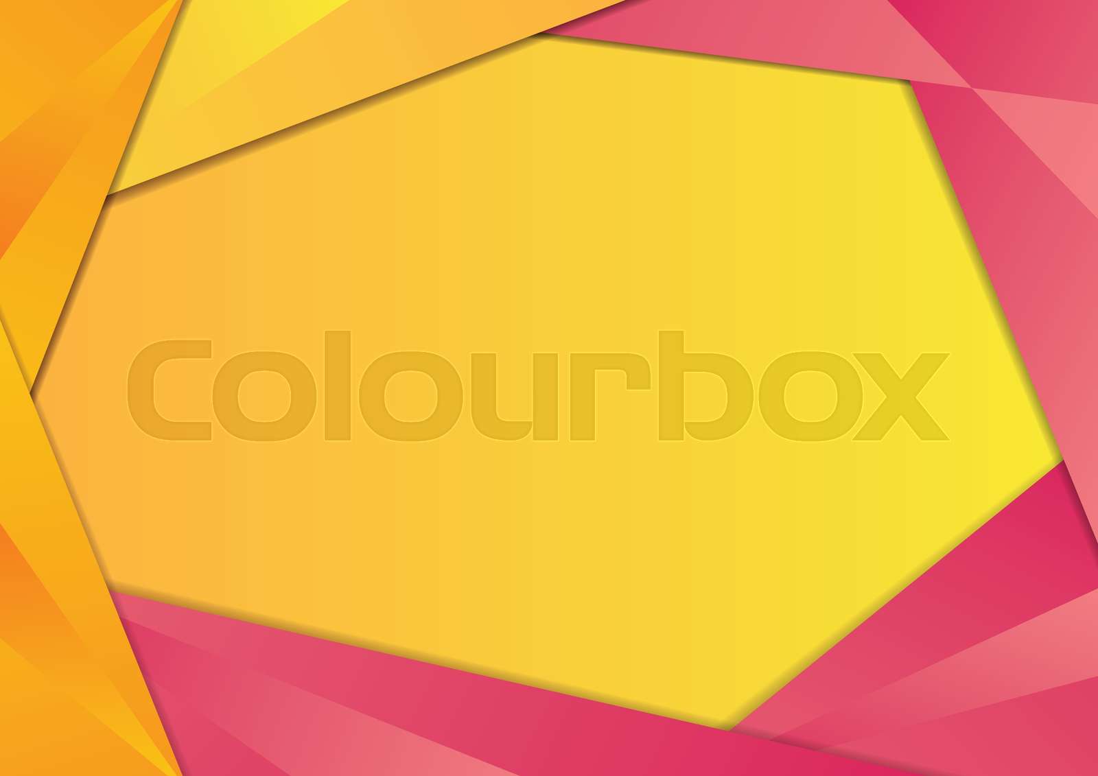 Yellow and Pink triangle frame border | Stock vector | Colourbox