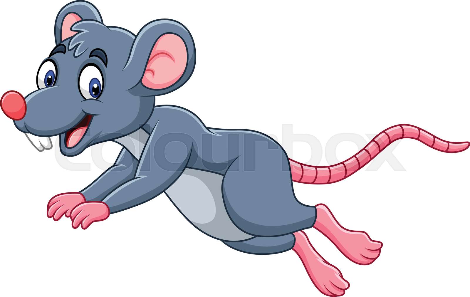 Cartoon cute mouse jumping | Stock vector | Colourbox