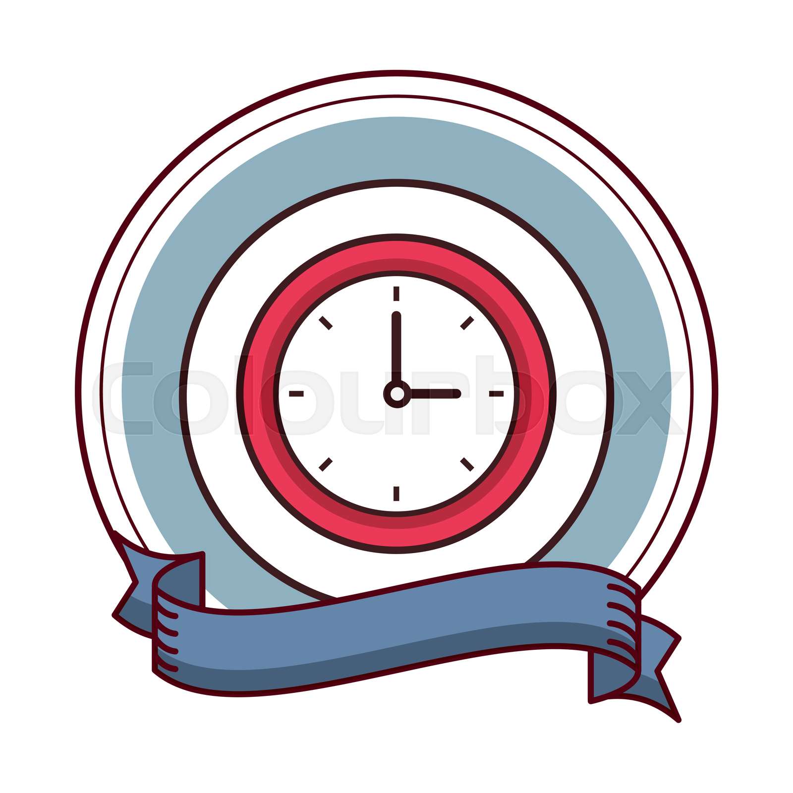 clock time cartoon | Stock vector | Colourbox