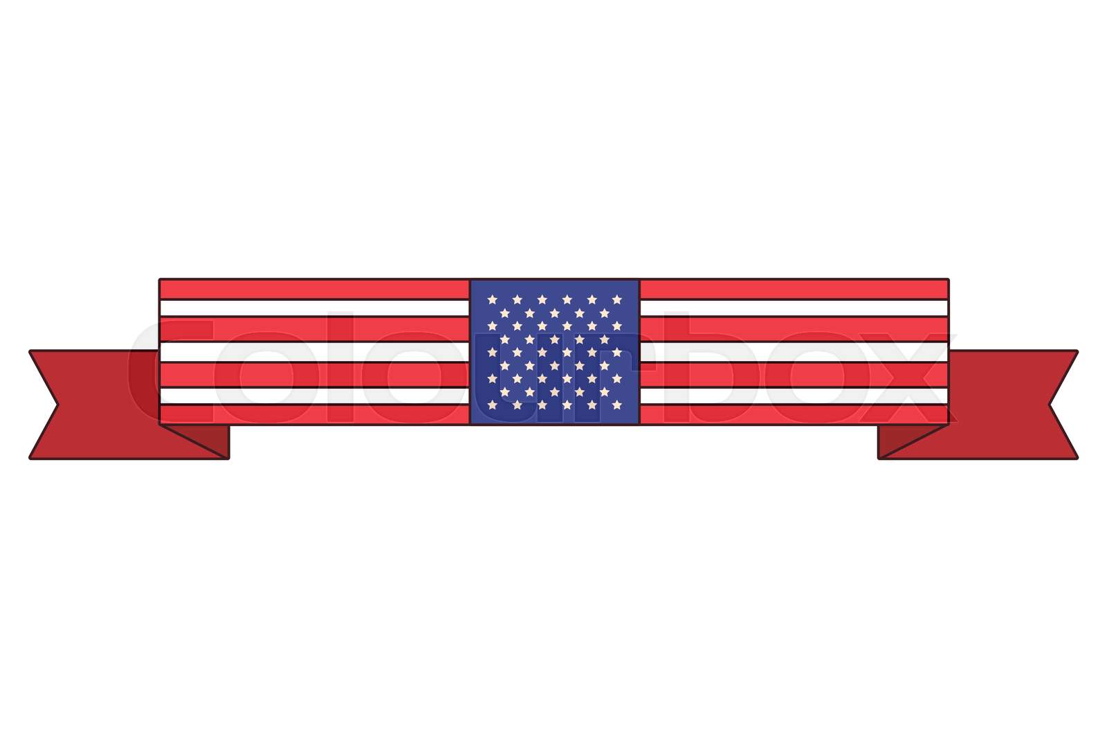 American Flag Banner Clip Art