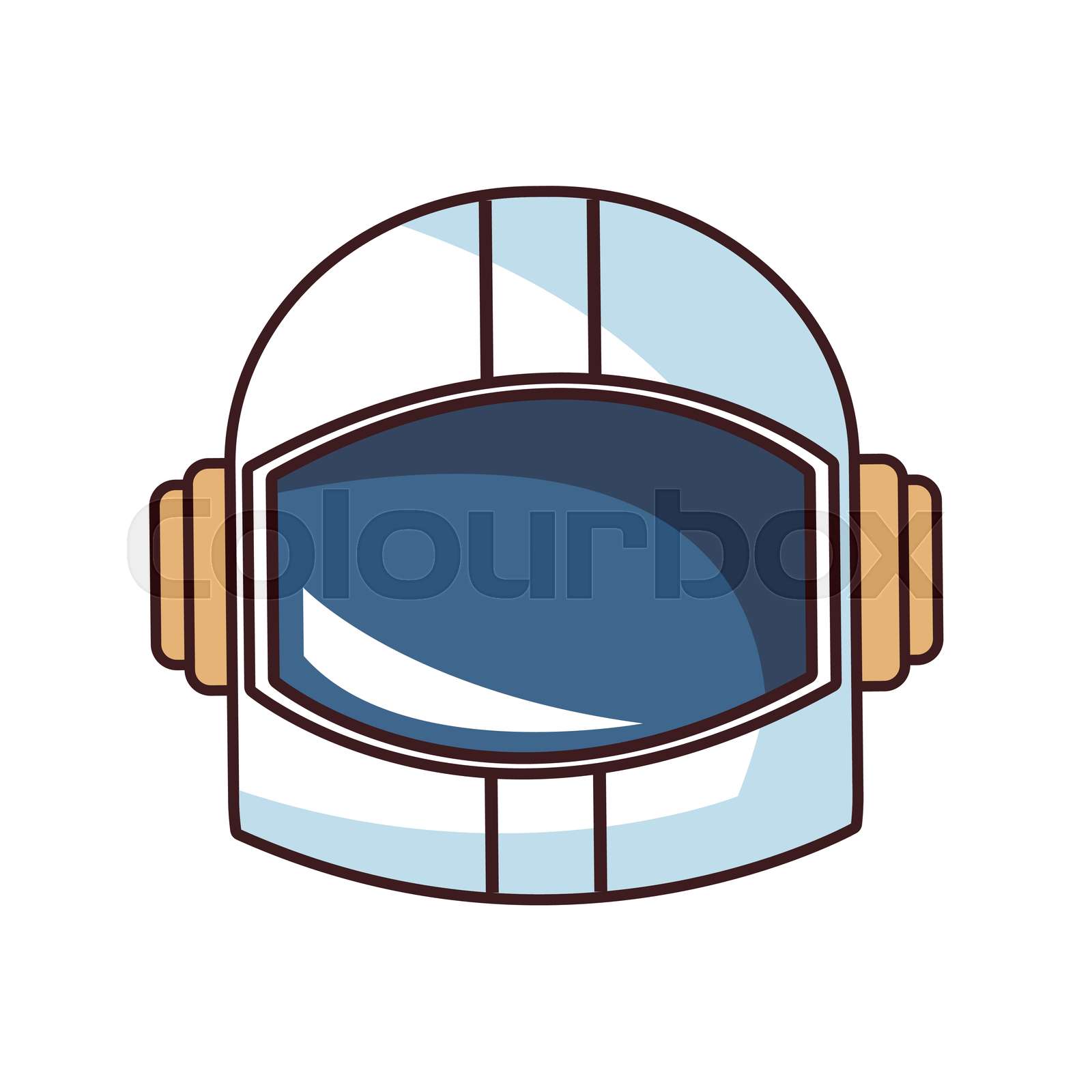 space astronaut helmet cartoon | Stock vector | Colourbox