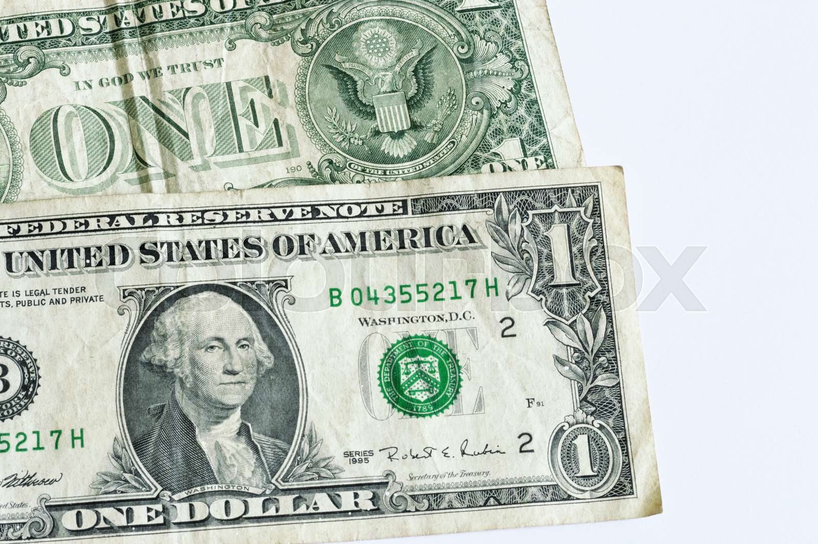one dollar bills on the left side of the scene | Stock image | Colourbox