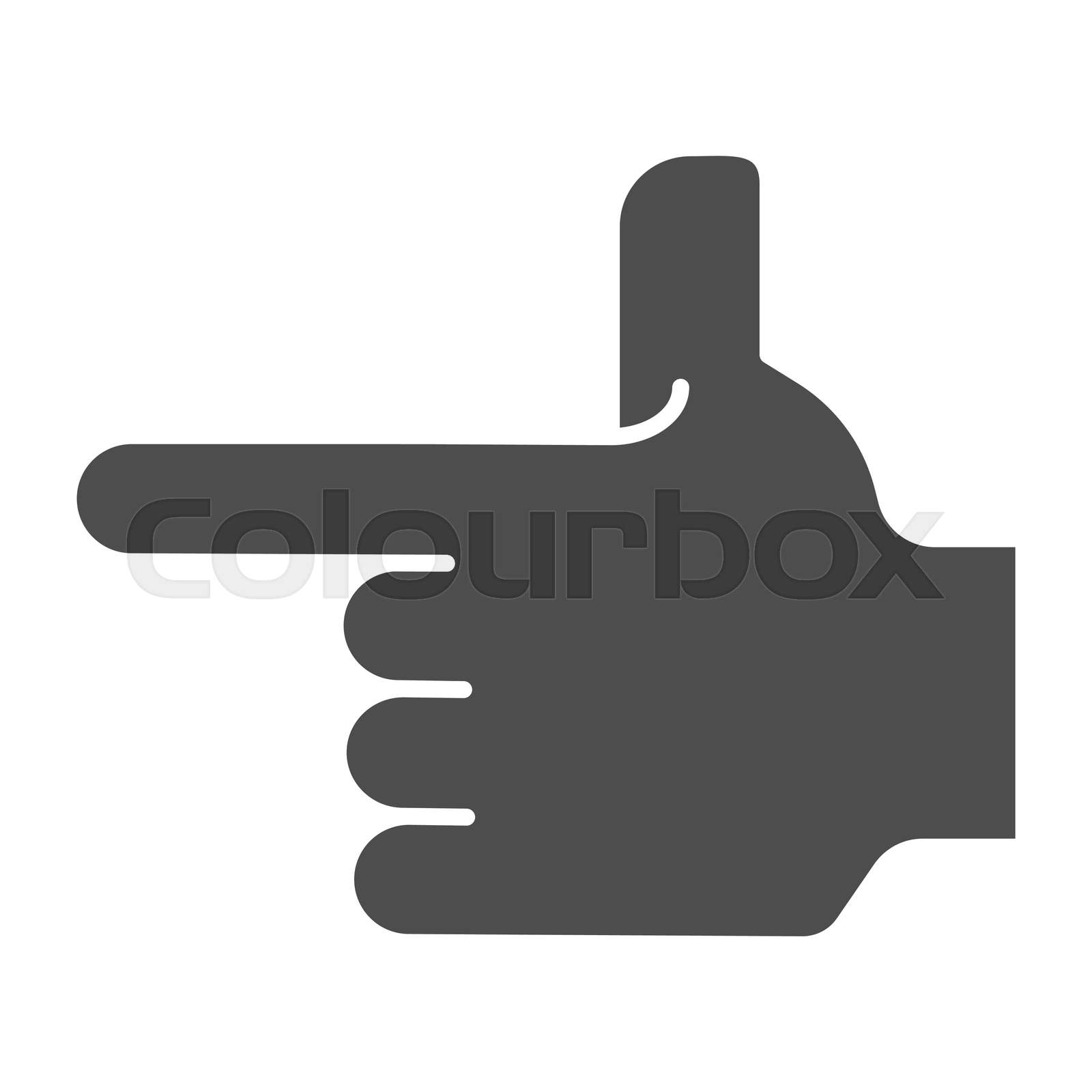 Hand pointing left solid icon. Direction vector illustration isolated ...