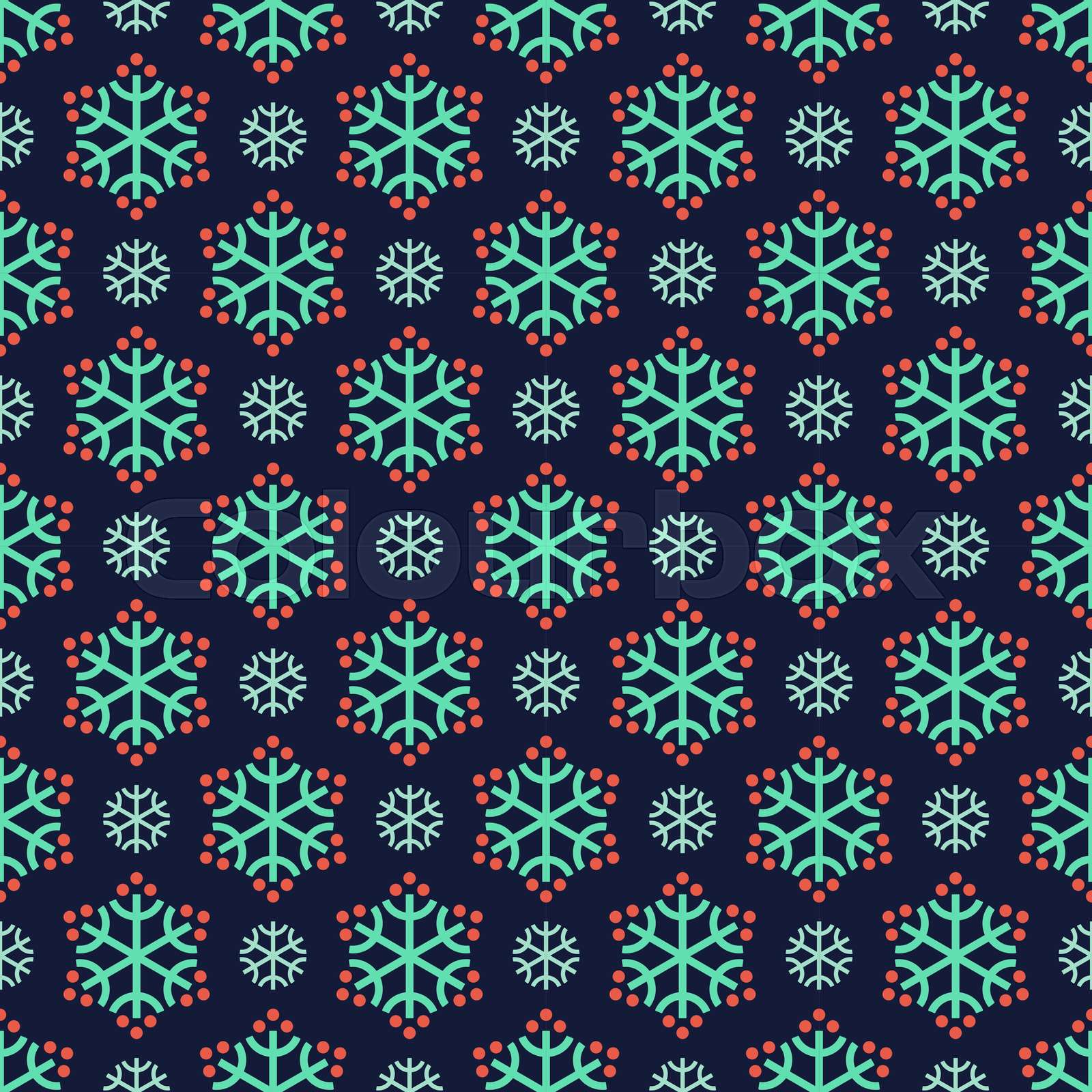 Seamless snow pattern | Stock vector | Colourbox