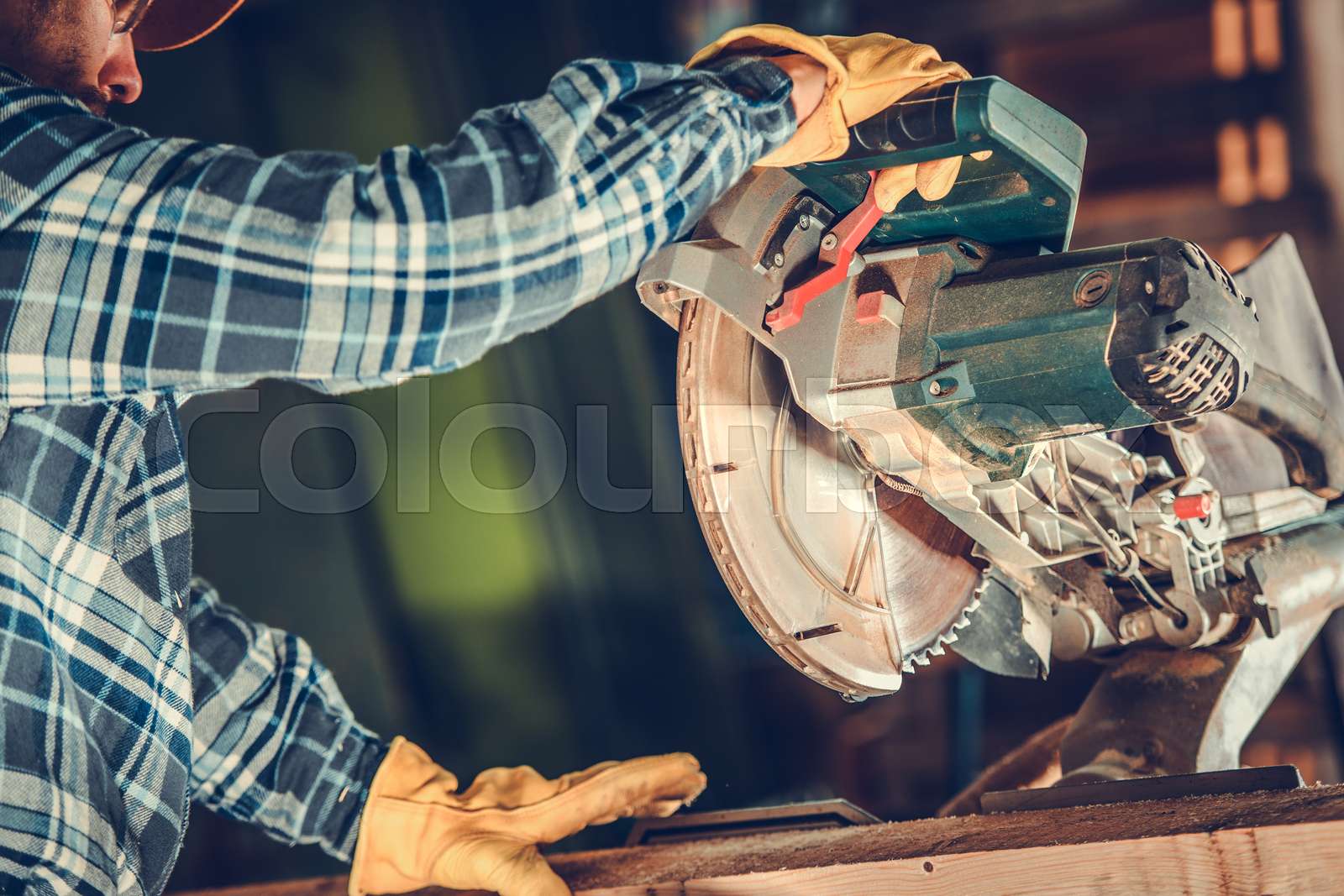 Circular Saw Wood Work | Stock image | Colourbox