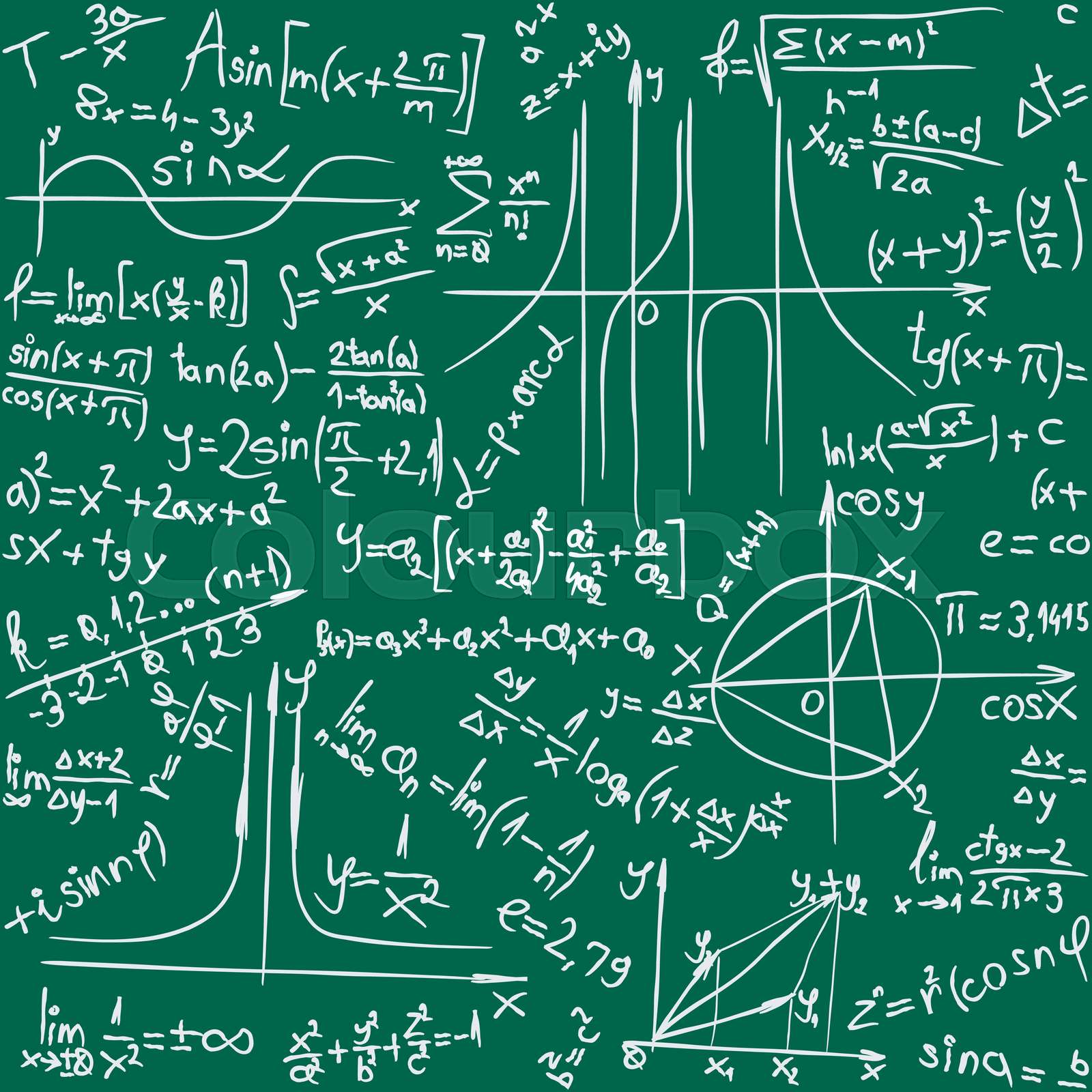 Math Seamless Background | Stock vector | Colourbox